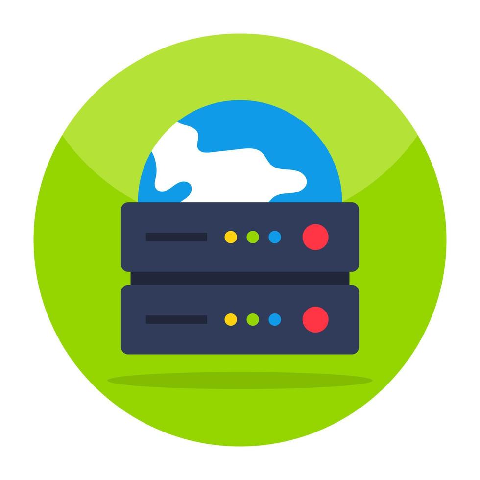 Flat design icon of database network 9170450 Vector Art at Vecteezy