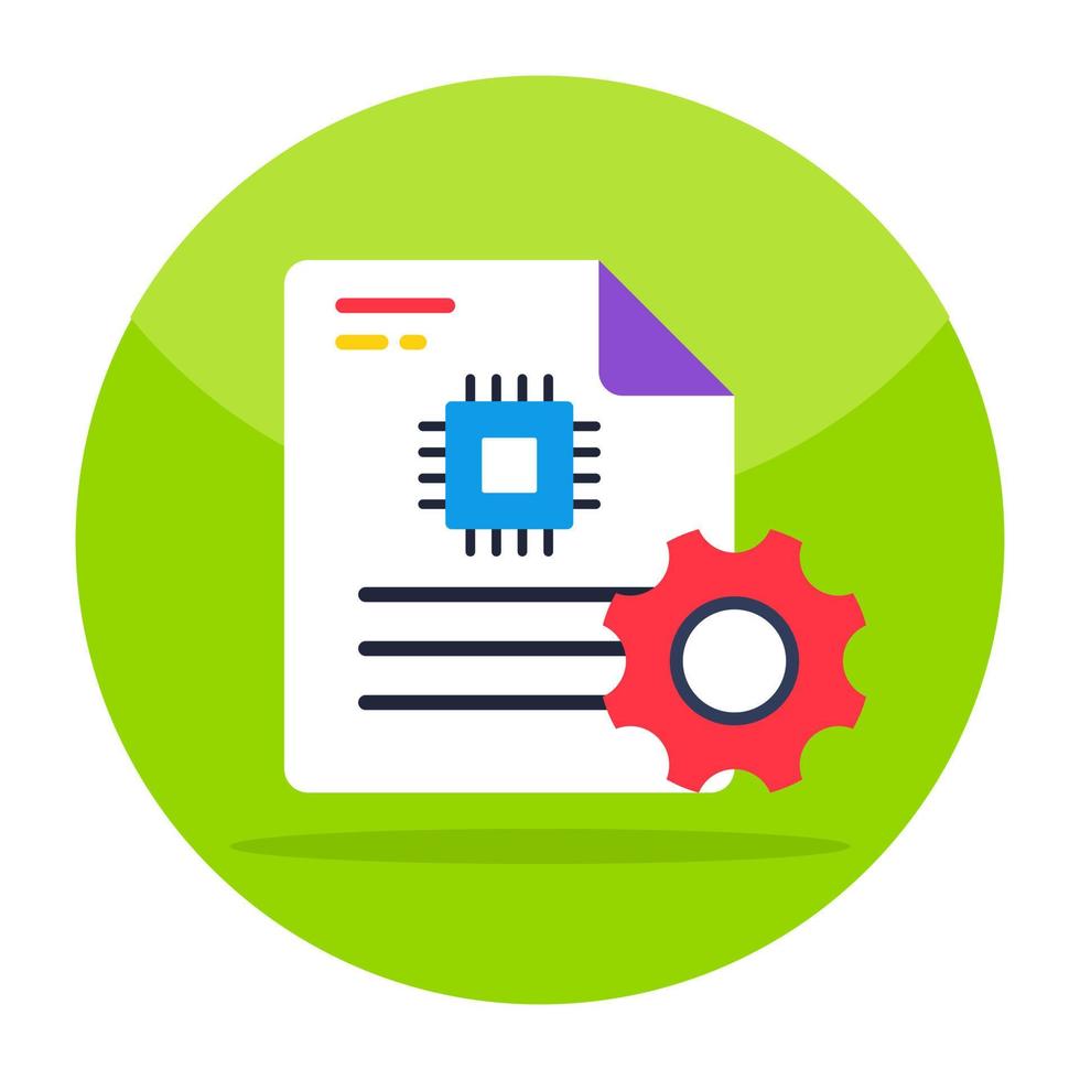 Conceptual flat design icon of file management 9170634 Vector Art at ...