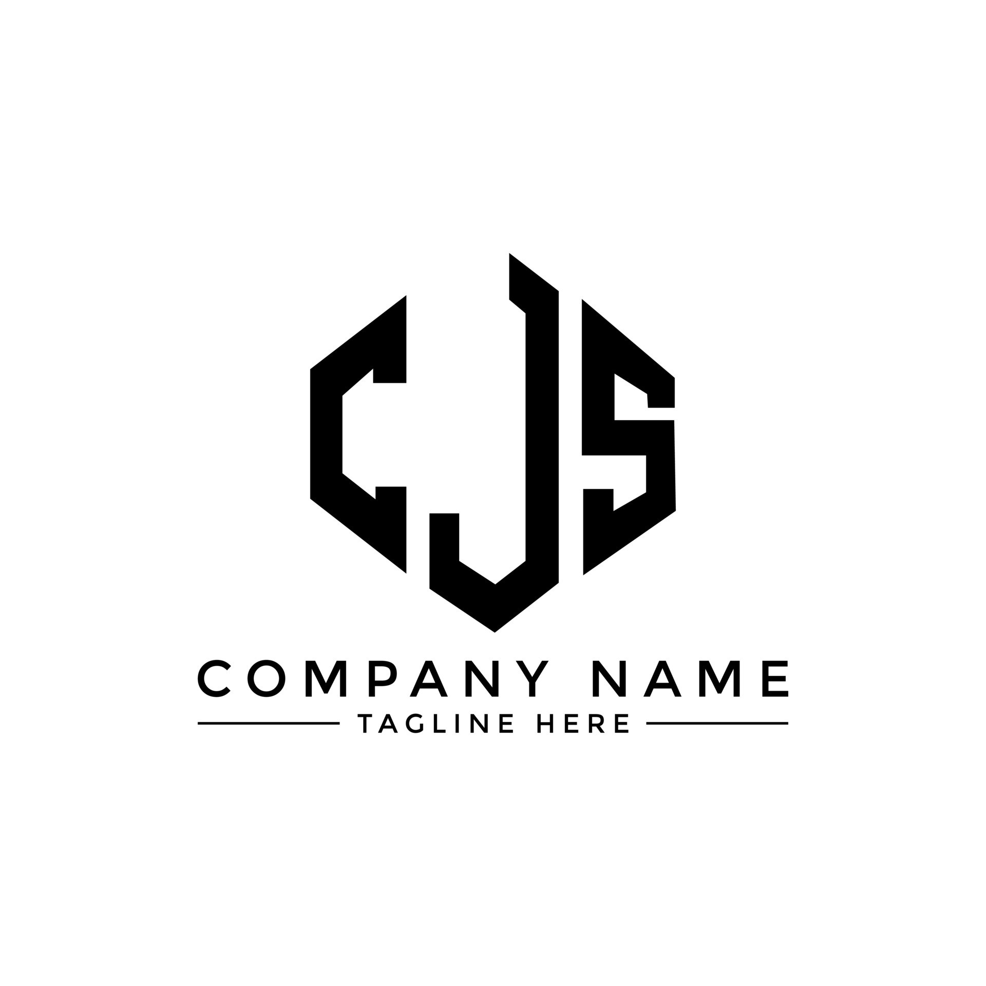 diseño de logotipo de letra cjs con forma de polígono. cjs polígono y ... diseño de logotipo de letra cjs con forma de polígono. cjs polígono y ...