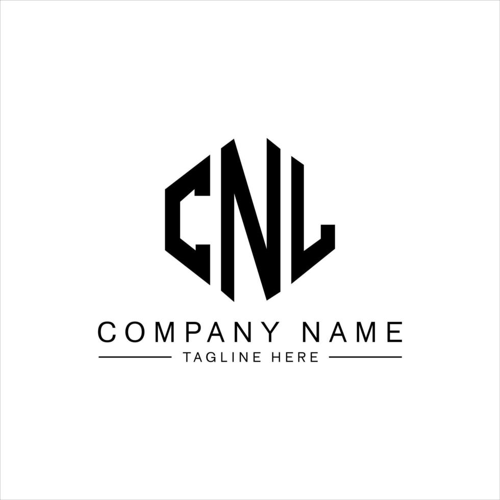 diseño de logotipo de letra cnl con forma de polígono. cnl polígono y diseño de logotipo en ...