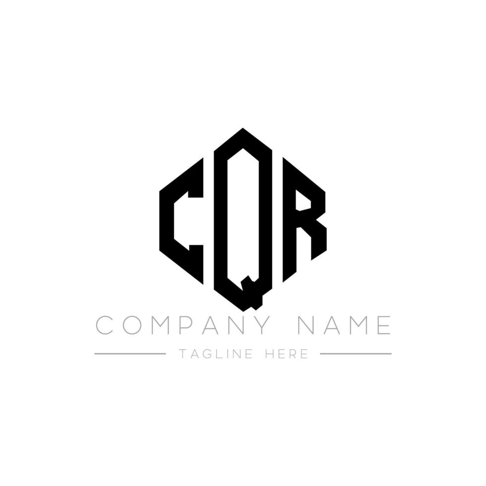 CQR letter logo design with polygon shape. CQR polygon and cube shape ...