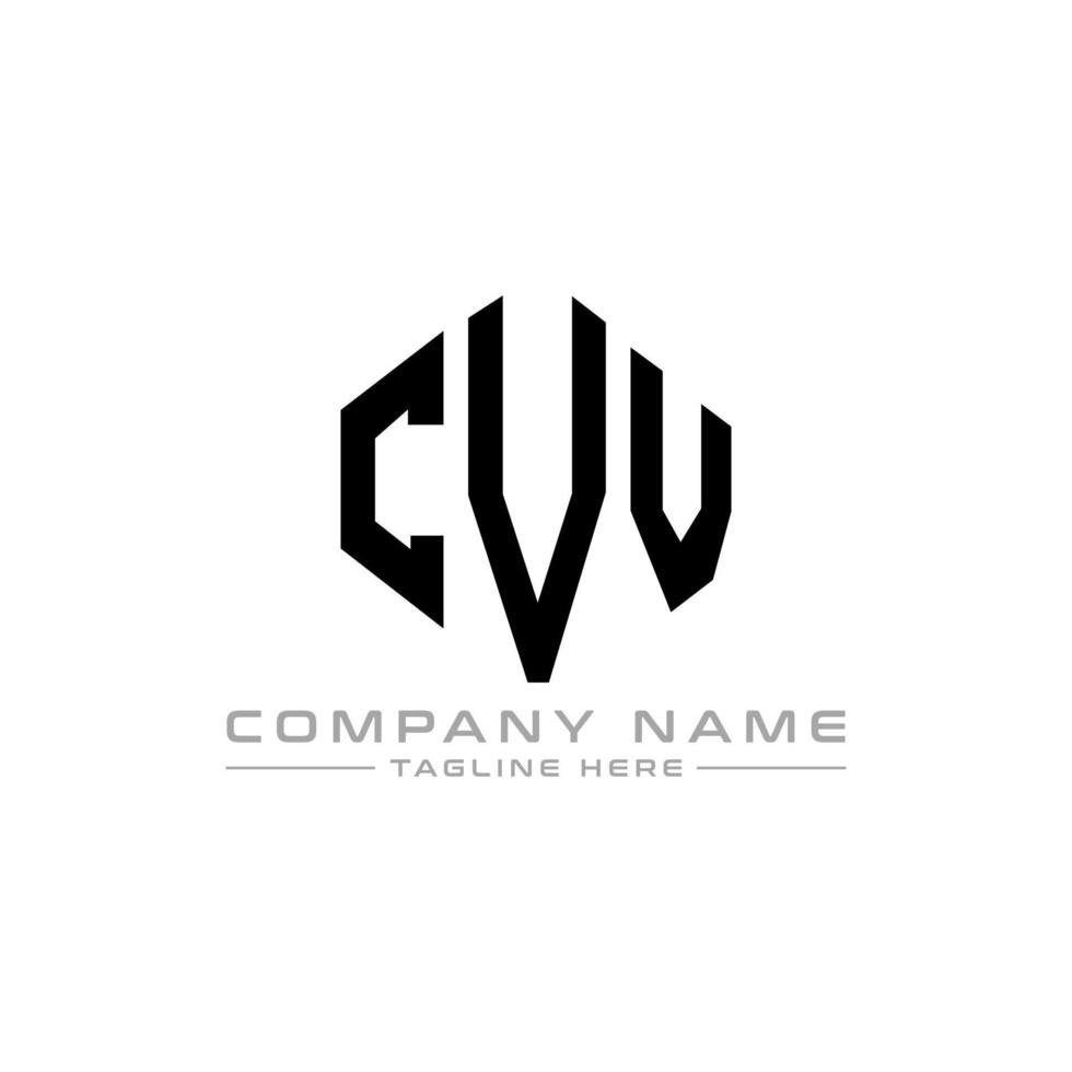 CVV letter logo design with polygon shape. CVV polygon and cube shape ...