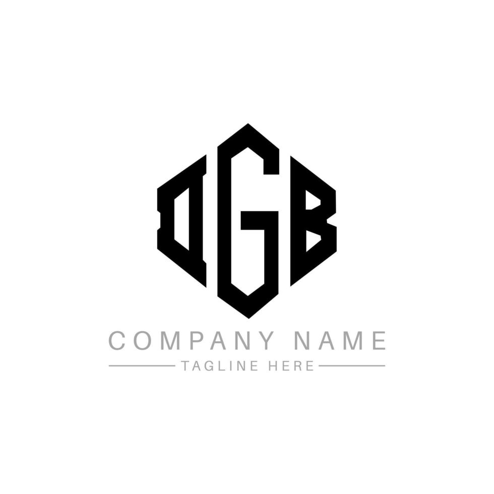 diseño de logotipo de letra dgb con forma de polígono. diseño de logotipo de forma de cubo y ...