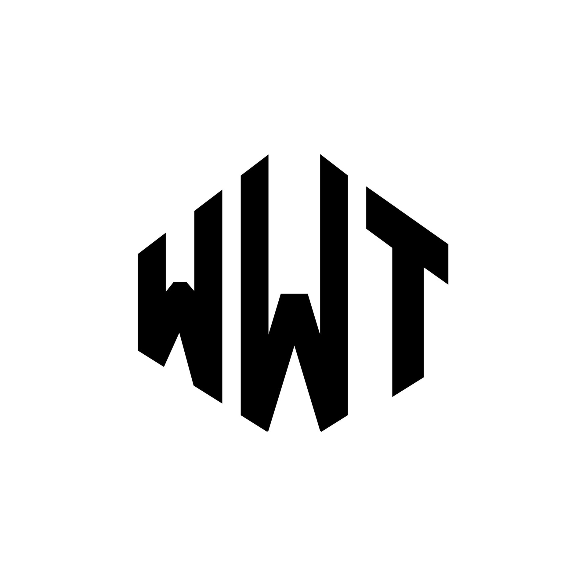diseño de logotipo de letra wwt con forma de polígono. wwt polígono y diseño de logotipo en ...