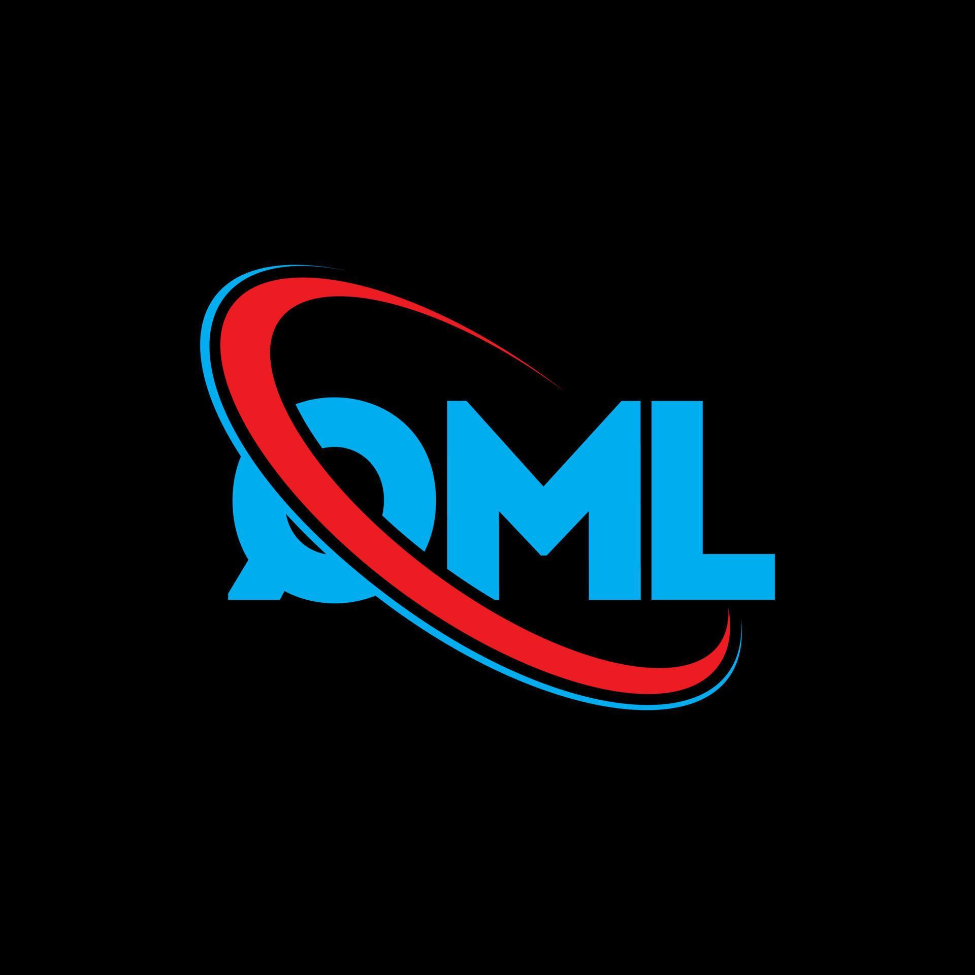 QML logo. QML letter. QML letter logo design. Initials QML logo linked with circle and uppercase ...