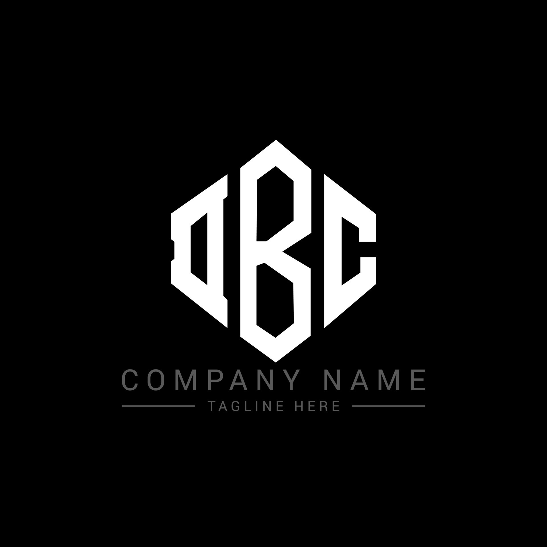 DBC letter logo design with polygon shape. DBC polygon and cube shape logo design. DBC hexagon ...