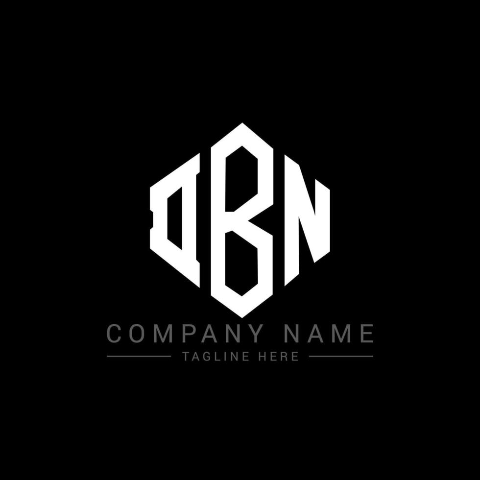 diseño de logotipo de letra dbn con forma de polígono. Diseño de logotipo de forma de cubo y ...