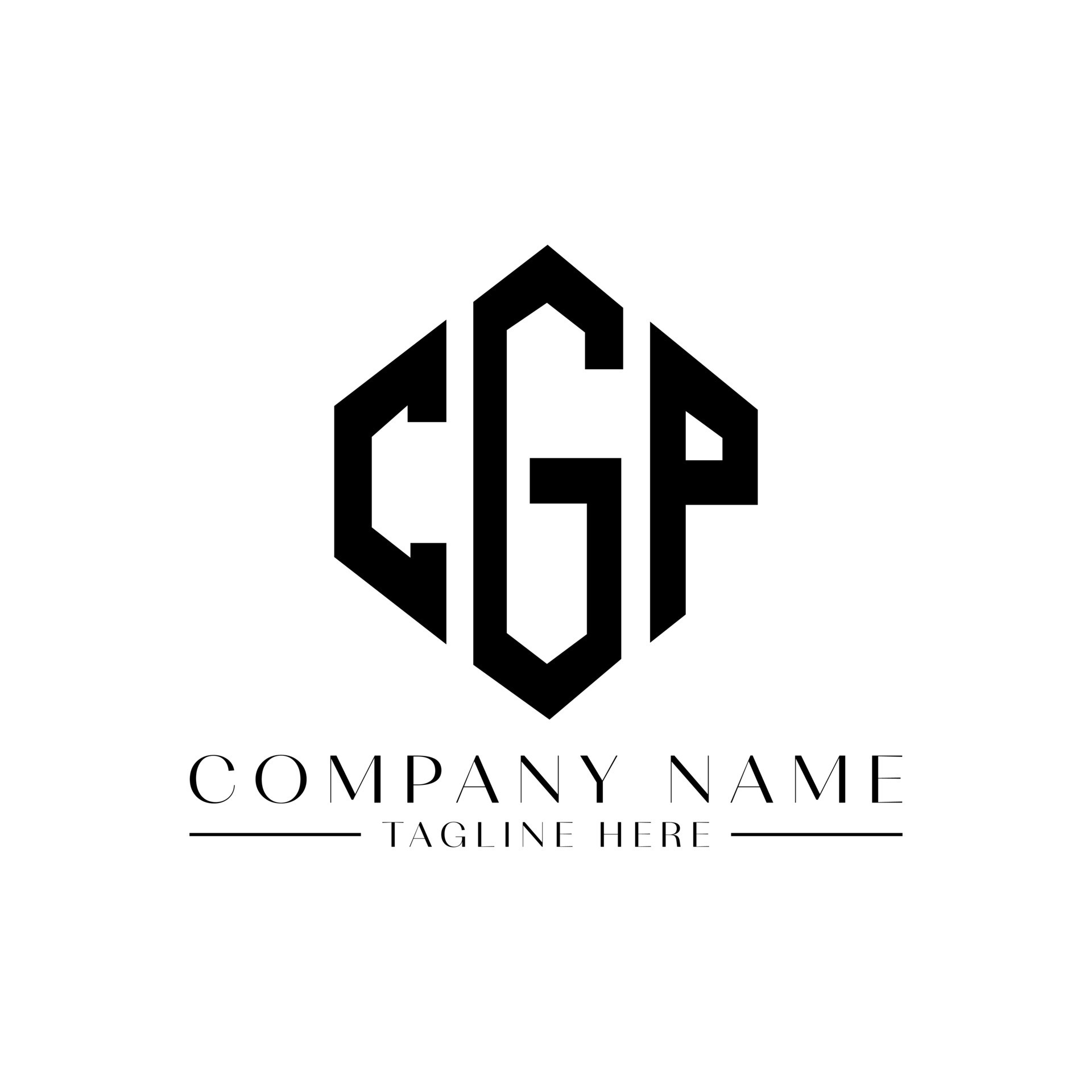 Cgp Letter Logo Design With Polygon Shape Cgp Polygon And Cube Shape Logo Design Cgp Hexagon