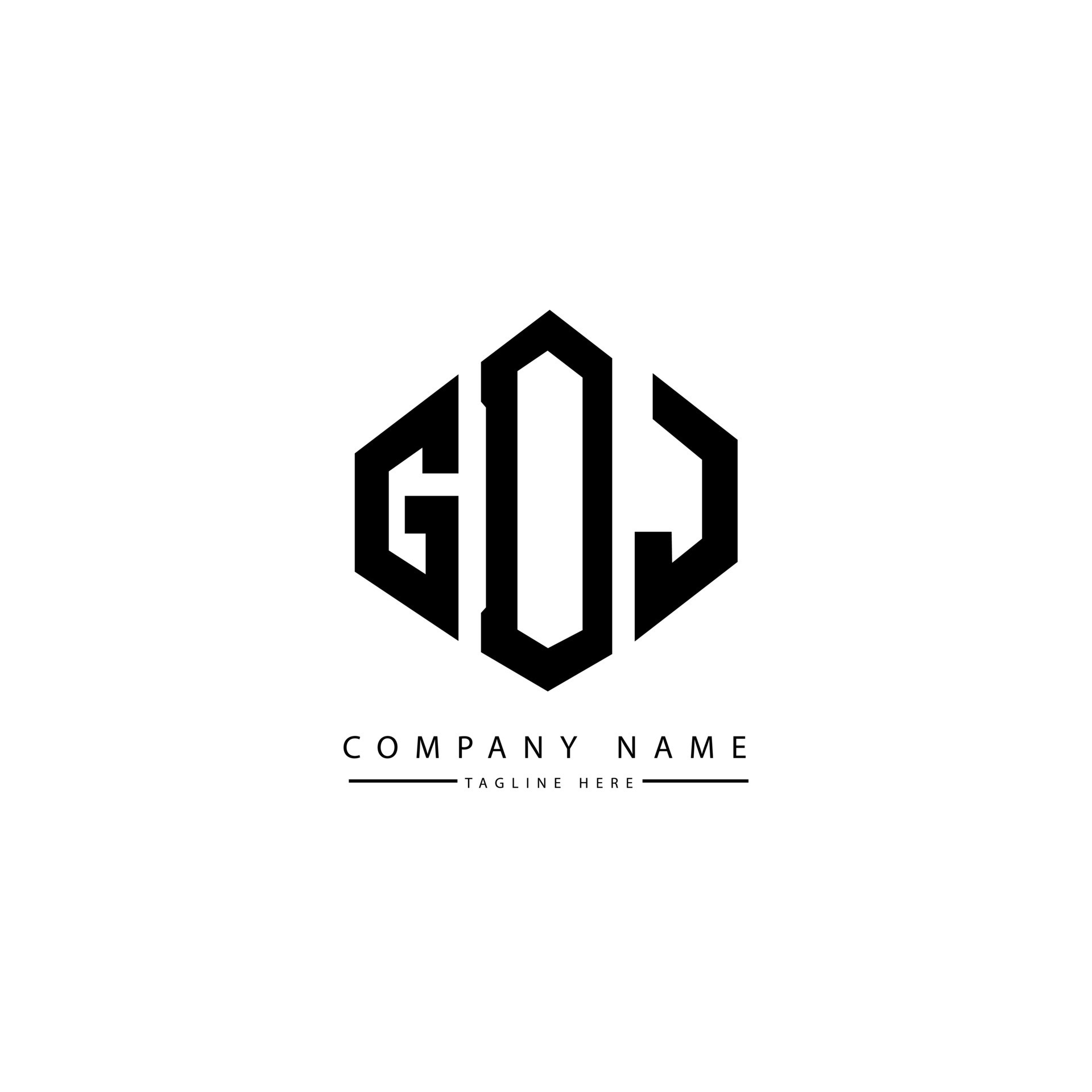 Gdj Letter Logo Design With Polygon Shape Gdj Polygon And Cube Shape Logo Design Gdj Hexagon