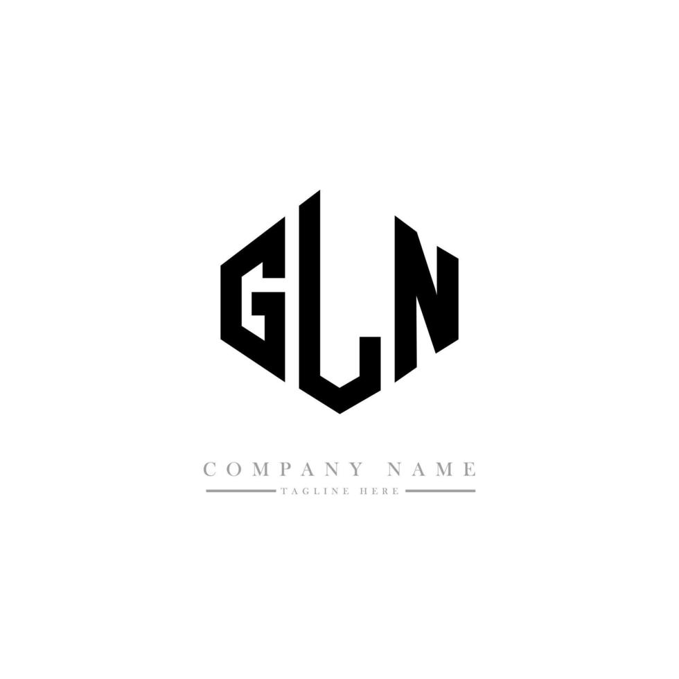 GLN letter logo design with polygon shape. GLN polygon and cube shape logo design. GLN hexagon ...