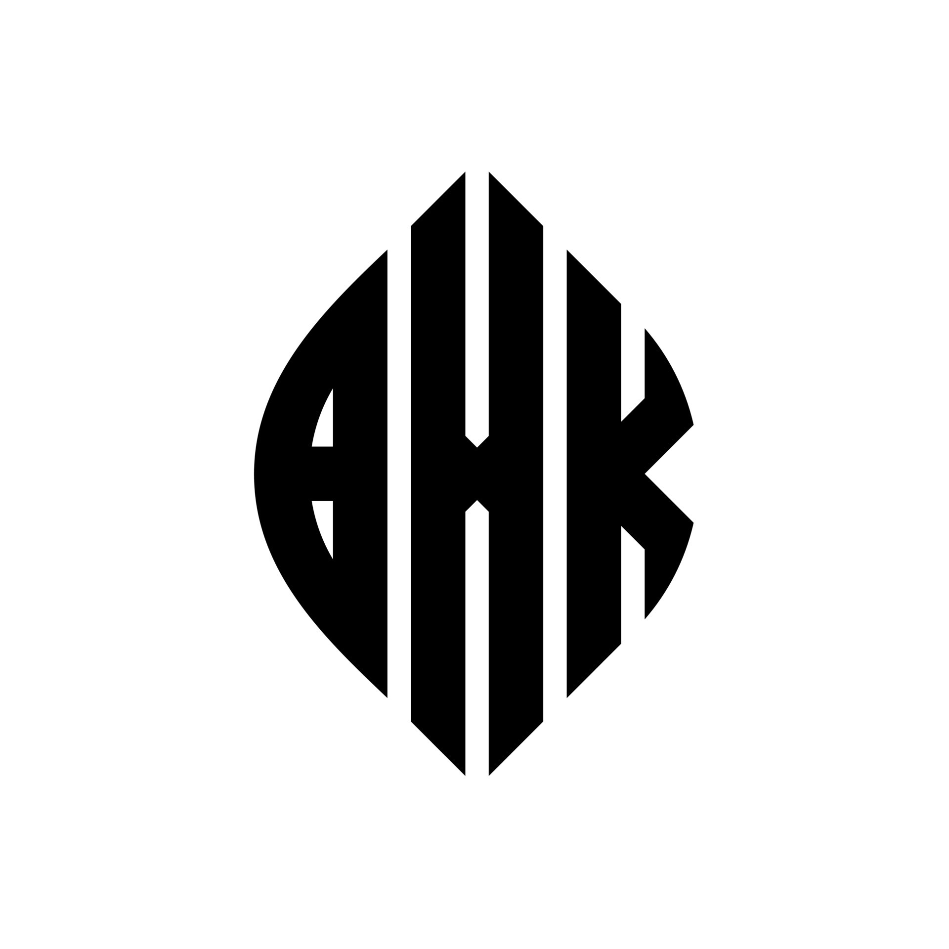 Diseño de logotipo de letra de círculo bxk con forma de círculo y elipse. letras de elipse bxk ...