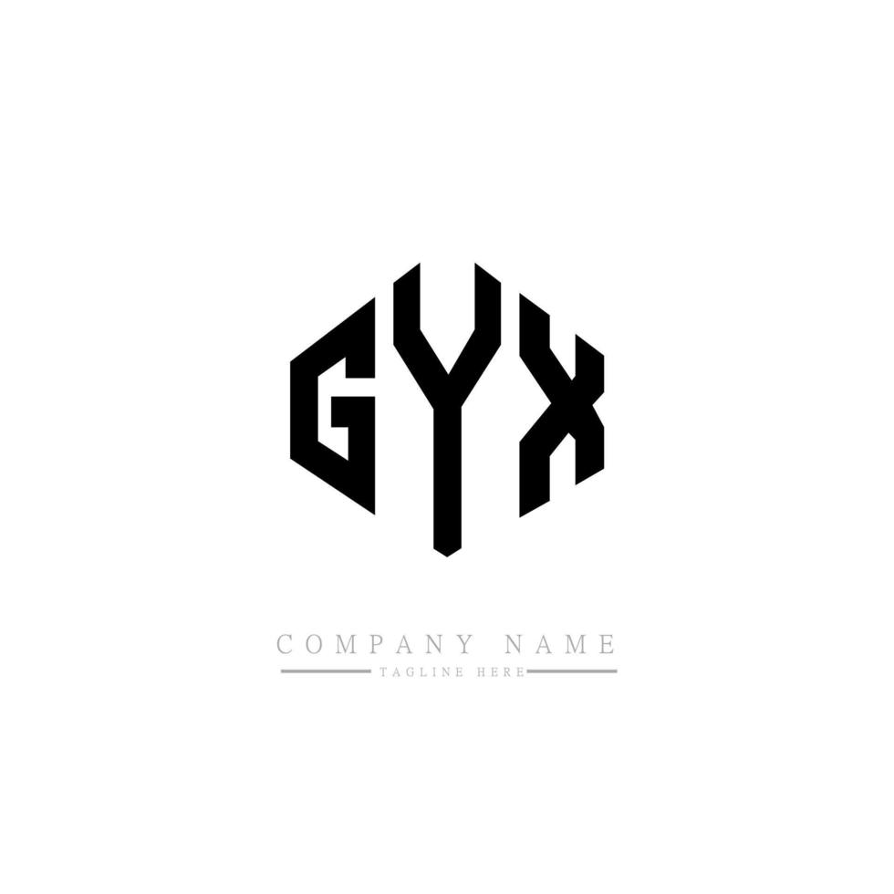 GYX letter logo design with polygon shape. GYX polygon and cube shape logo design. GYX hexagon ...