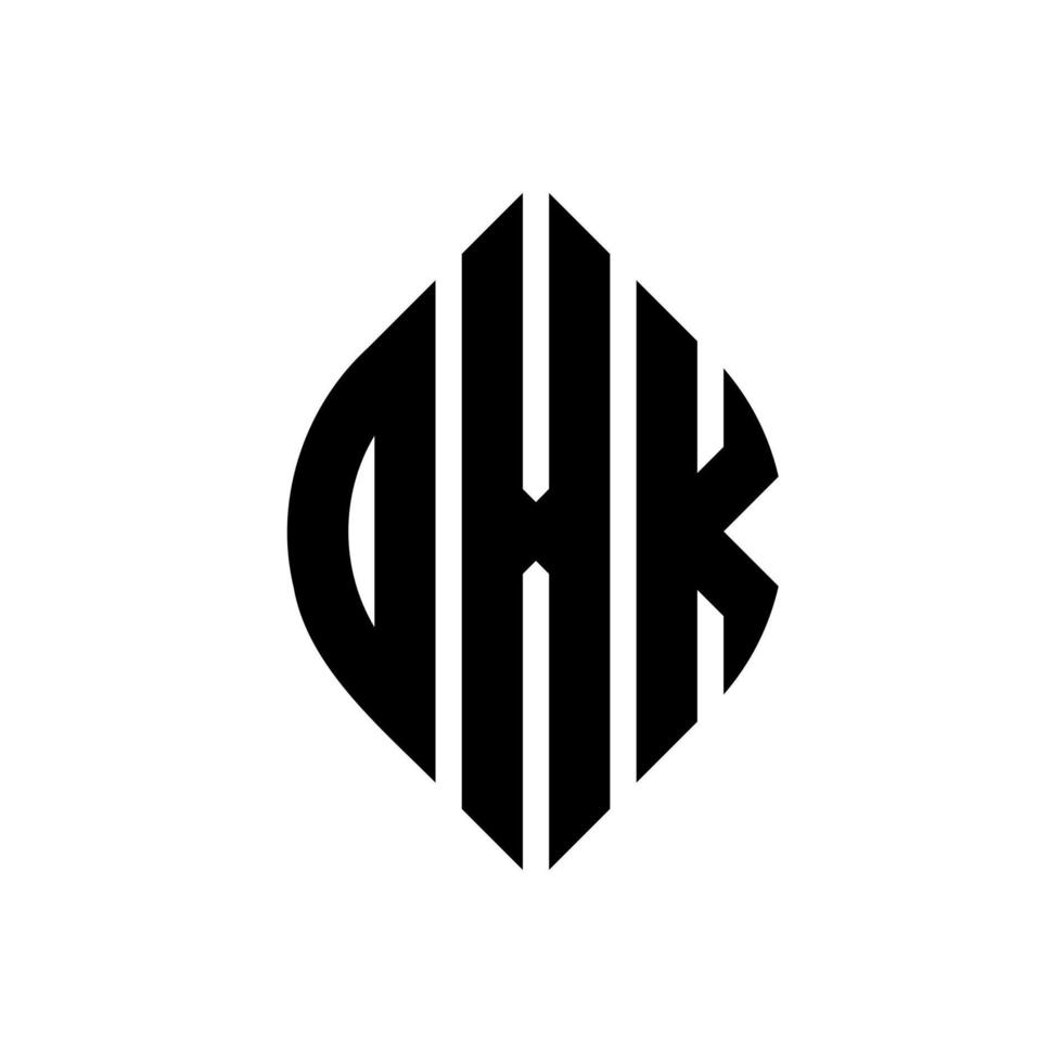diseño de logotipo de letra de círculo dxk con forma de círculo y elipse. letras elipses dxk con ...