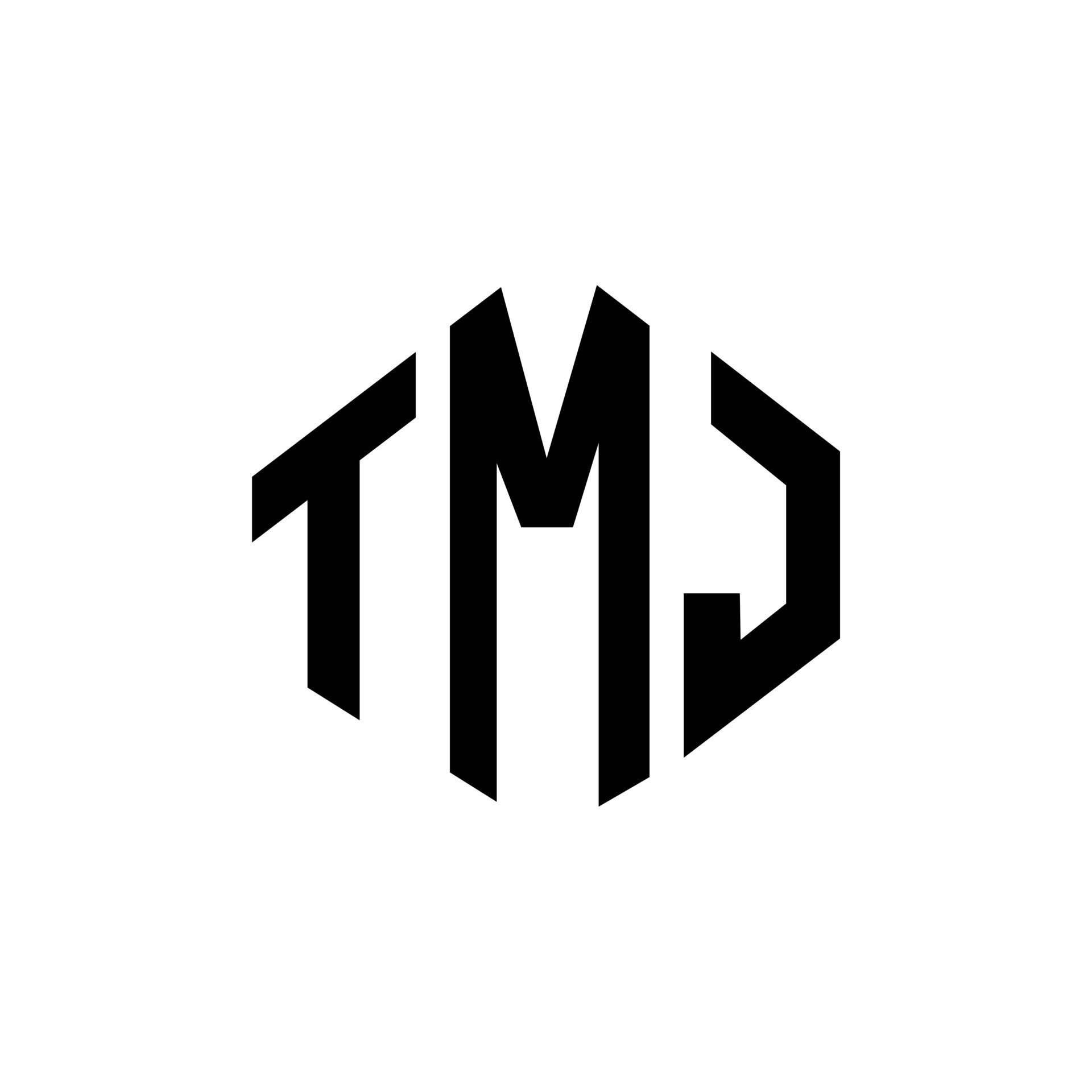 Tmj Letter Logo Design With Polygon Shape Tmj Polygon And Cube Shape Logo Design Tmj Hexagon