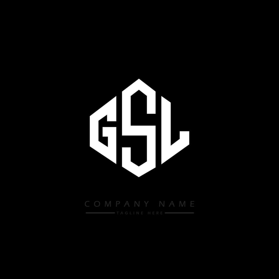 GSL letter logo design with polygon shape. GSL polygon and cube shape logo design. GSL hexagon ...