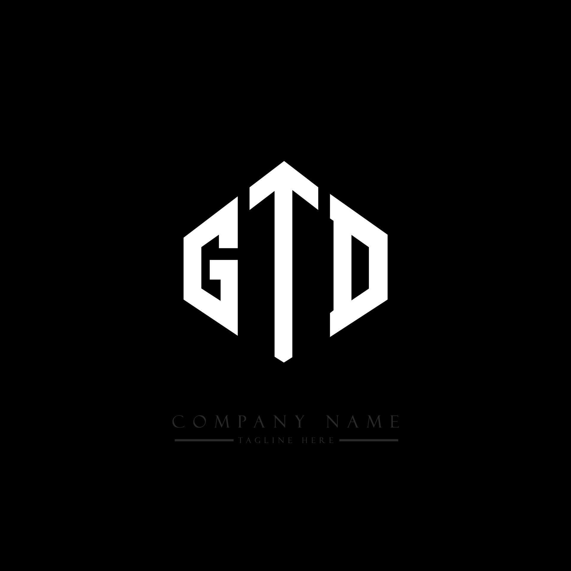 GTD letter logo design with polygon shape. GTD polygon and cube shape logo design. GTD hexagon ...