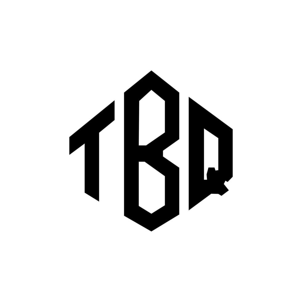 diseño de logotipo de letra tbq con forma de polígono. diseño de logotipo en forma de cubo y ...