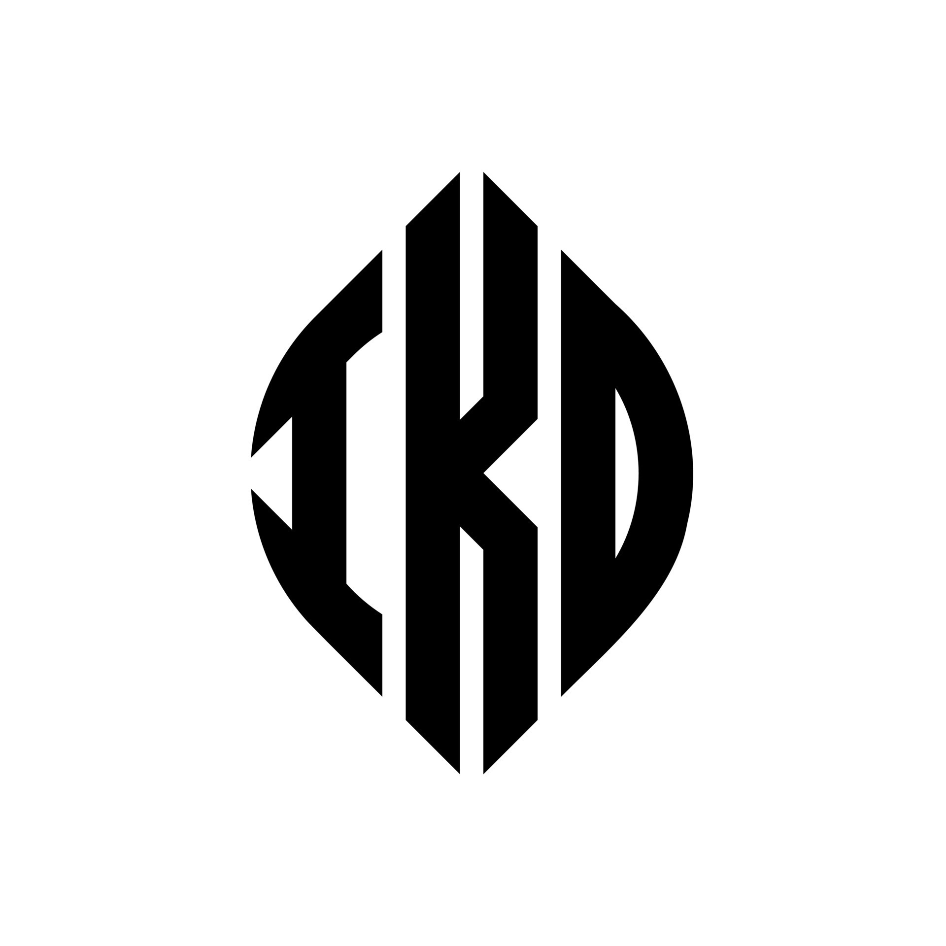 Iko Circle Letter Logo Design With Circle And Ellipse Shape Iko Ellipse Letters With