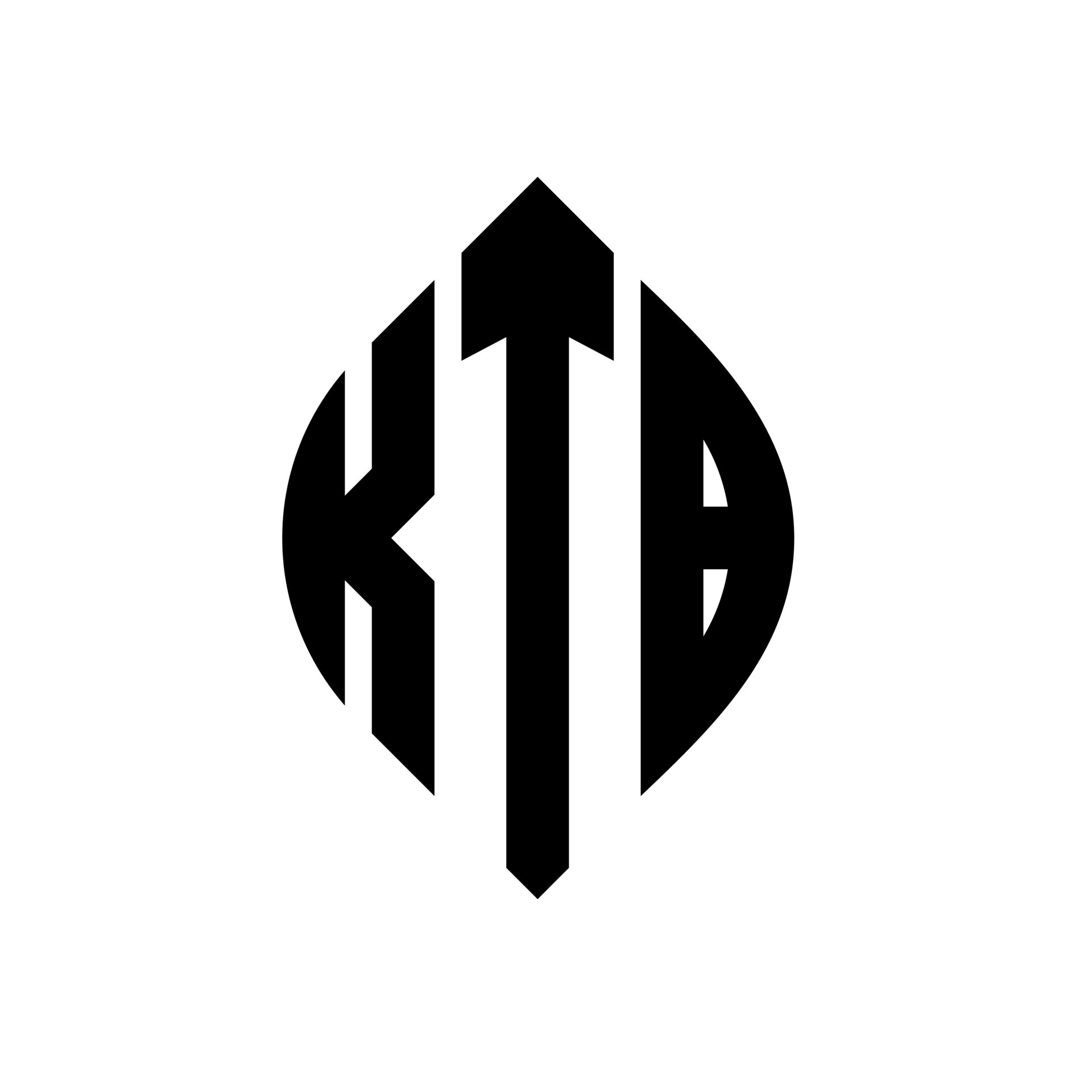 diseño de logotipo de letra de círculo ktb con forma de círculo y elipse. ktb letras elipses con ...