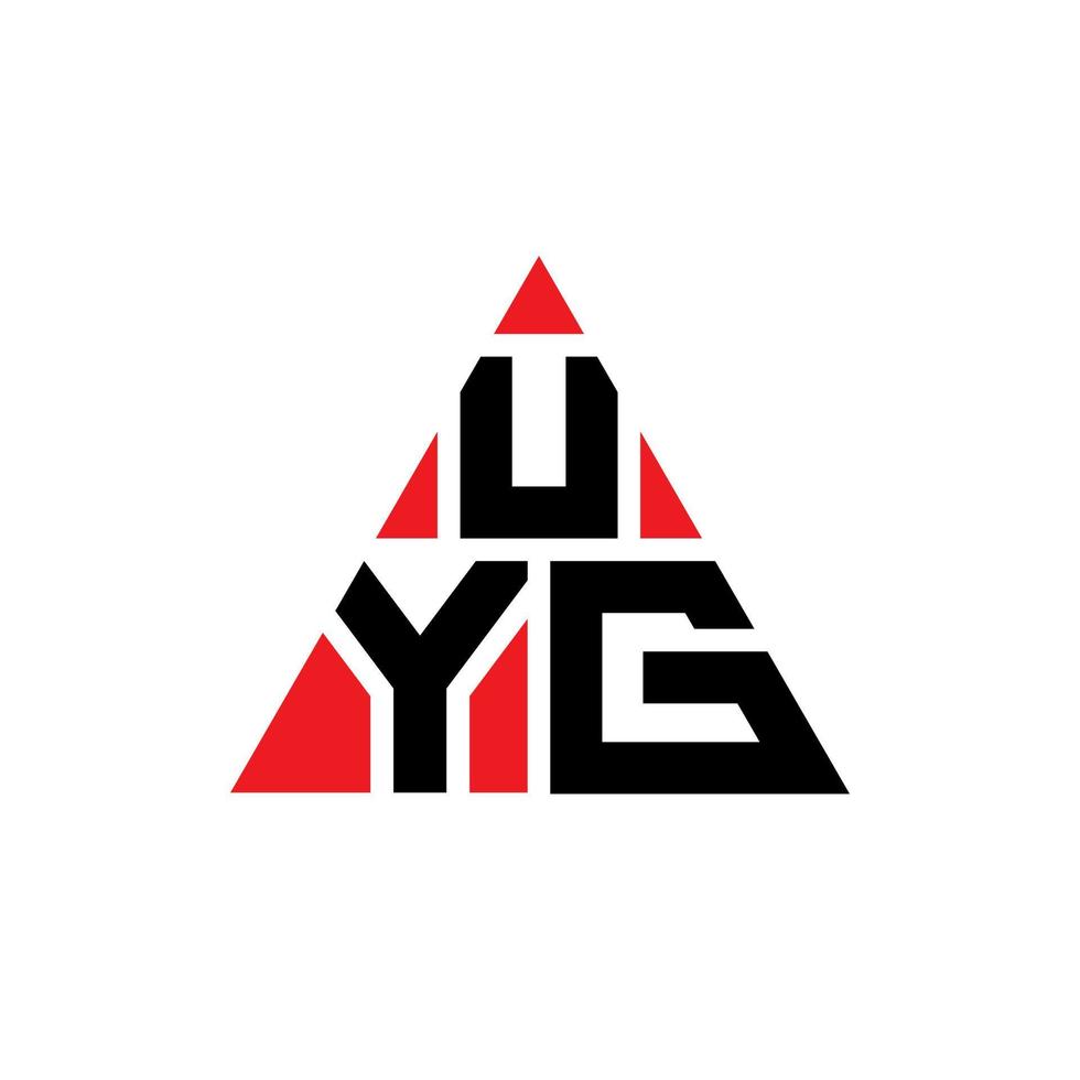 UYG triangle letter logo design with triangle shape. UYG triangle logo design monogram. UYG ...