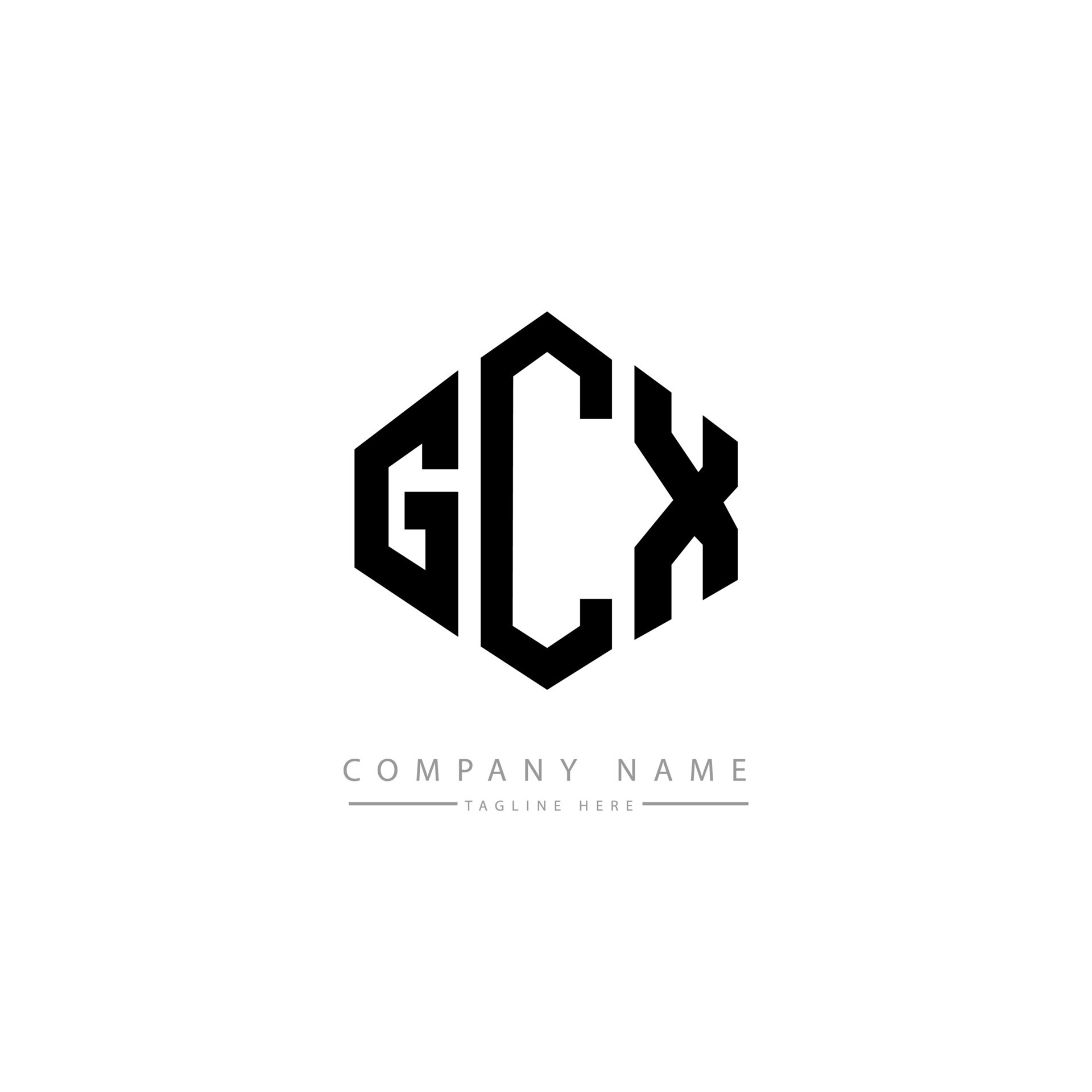 Gcx Letter Logo Design With Polygon Shape Gcx Polygon And Cube Shape Logo Design Gcx Hexagon