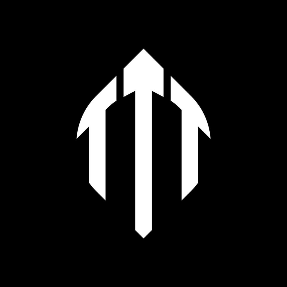 diseño de logotipo de letra de círculo ttt con forma de círculo y elipse. letras elipses ttt con ...