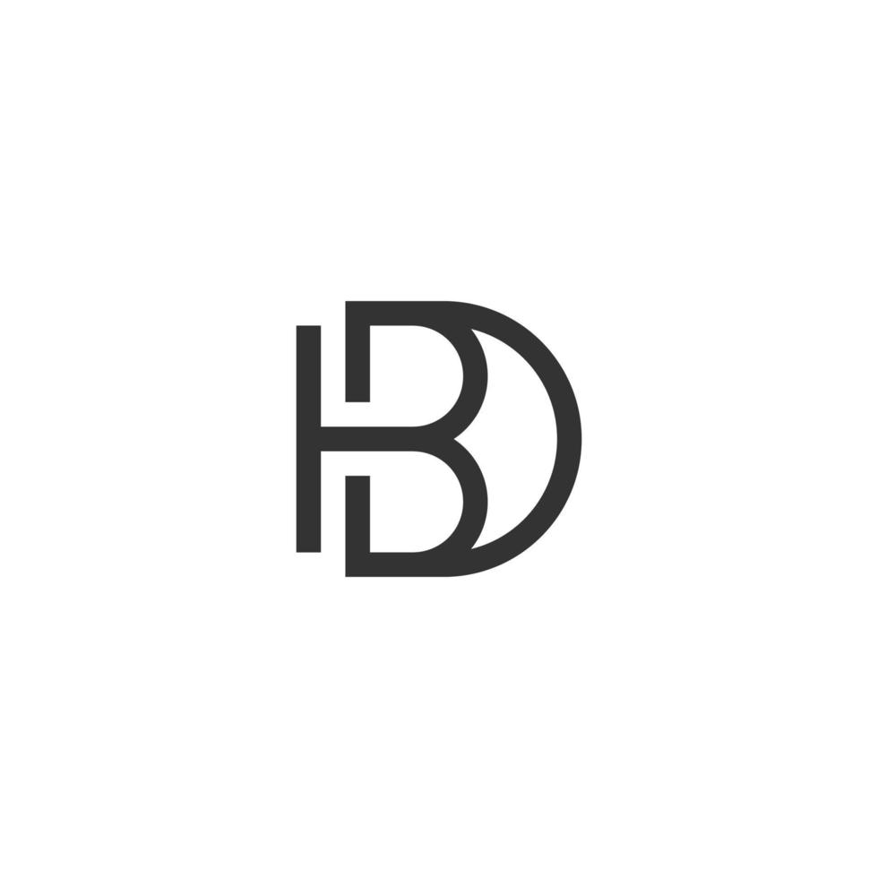 Initial Letter Bd Or Db Monogram Logo Design Vector Template 9190864
