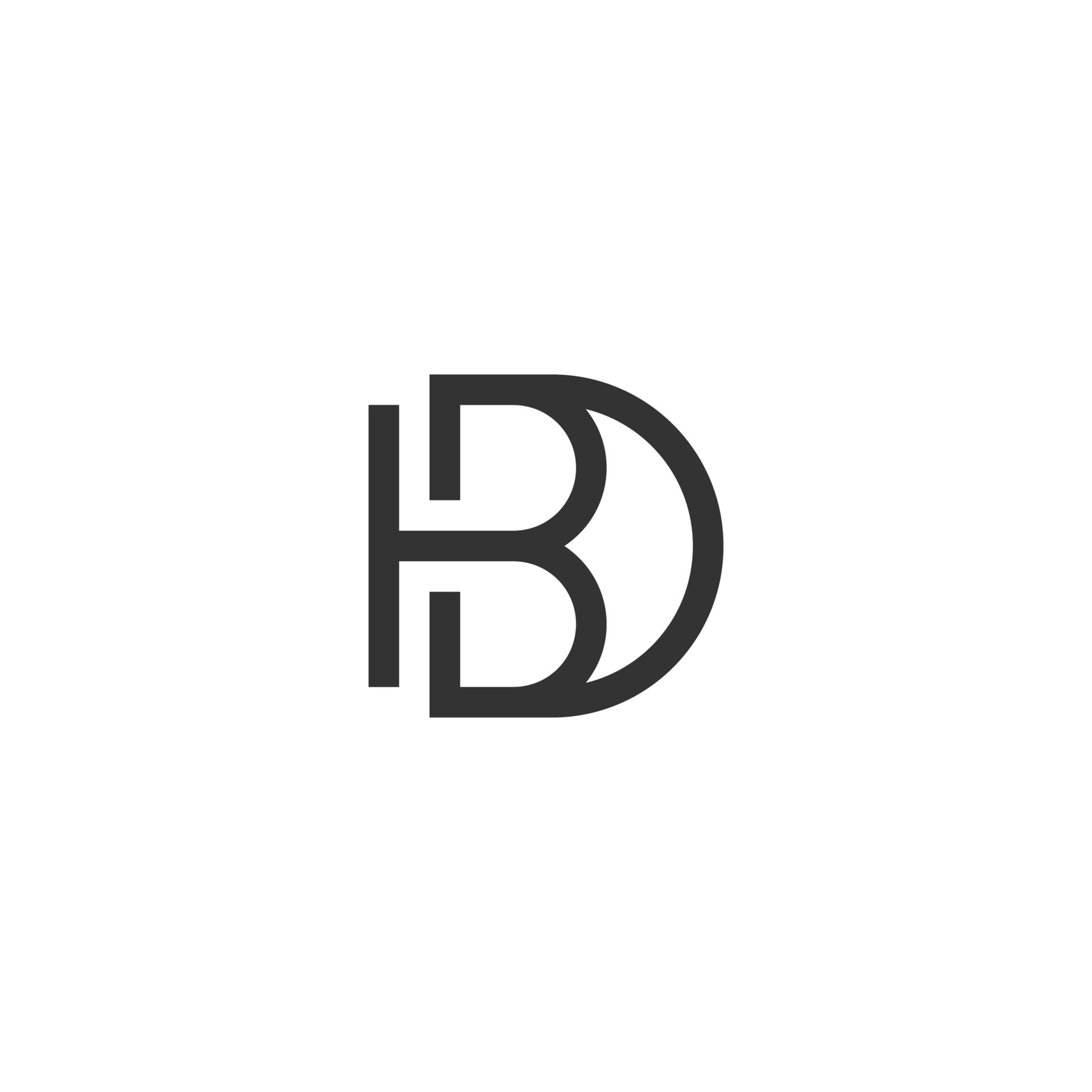 Initial Letter Bd Or Db Monogram Logo Design Vector Template 9190864