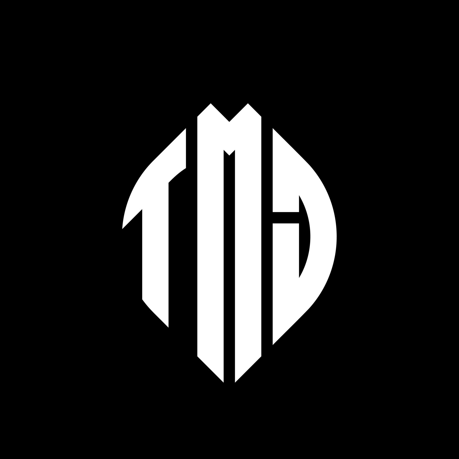 Tmj Circle Letter Logo Design With Circle And Ellipse Shape Tmj Ellipse Letters With