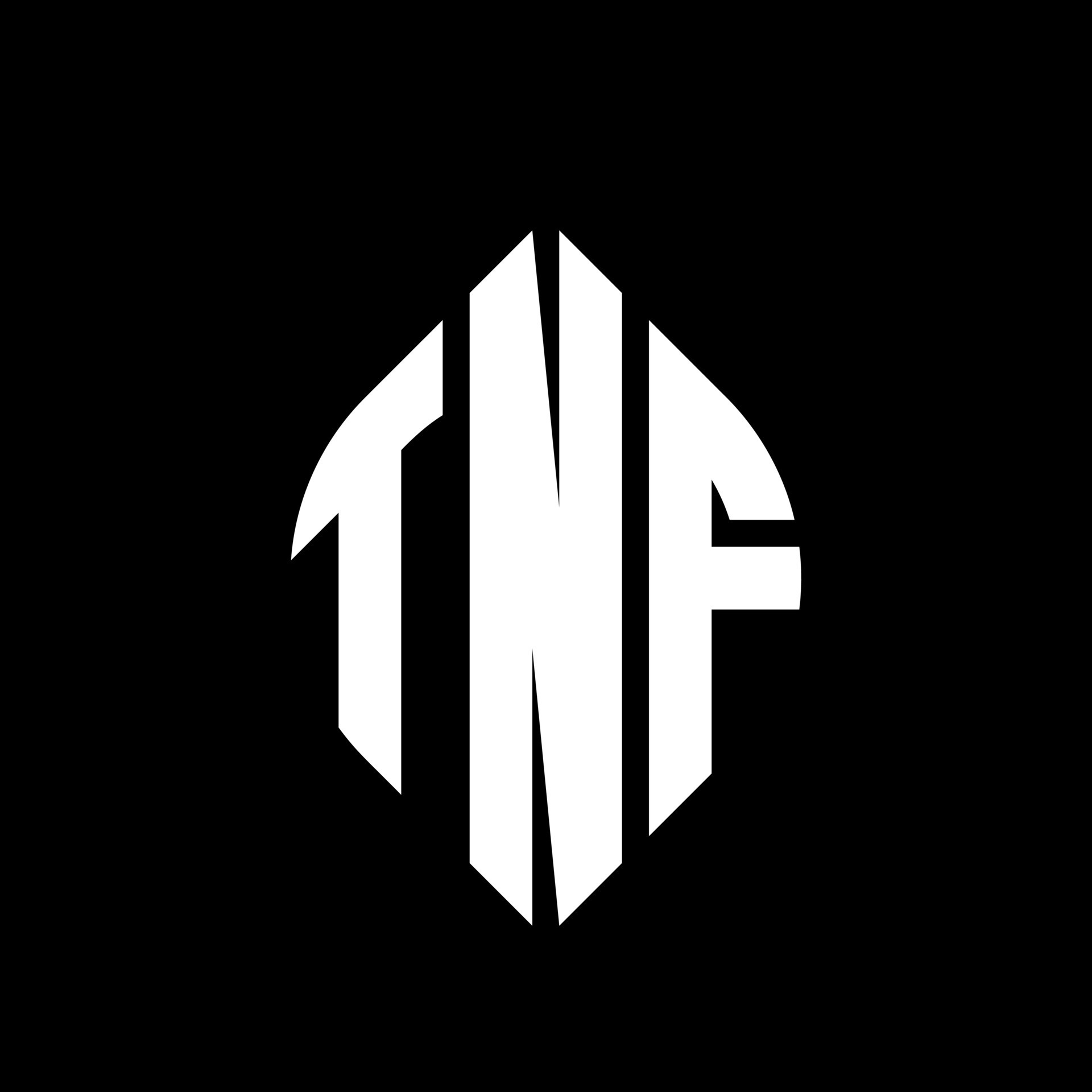 diseño de logotipo de letra de círculo tnf con forma de círculo y ...