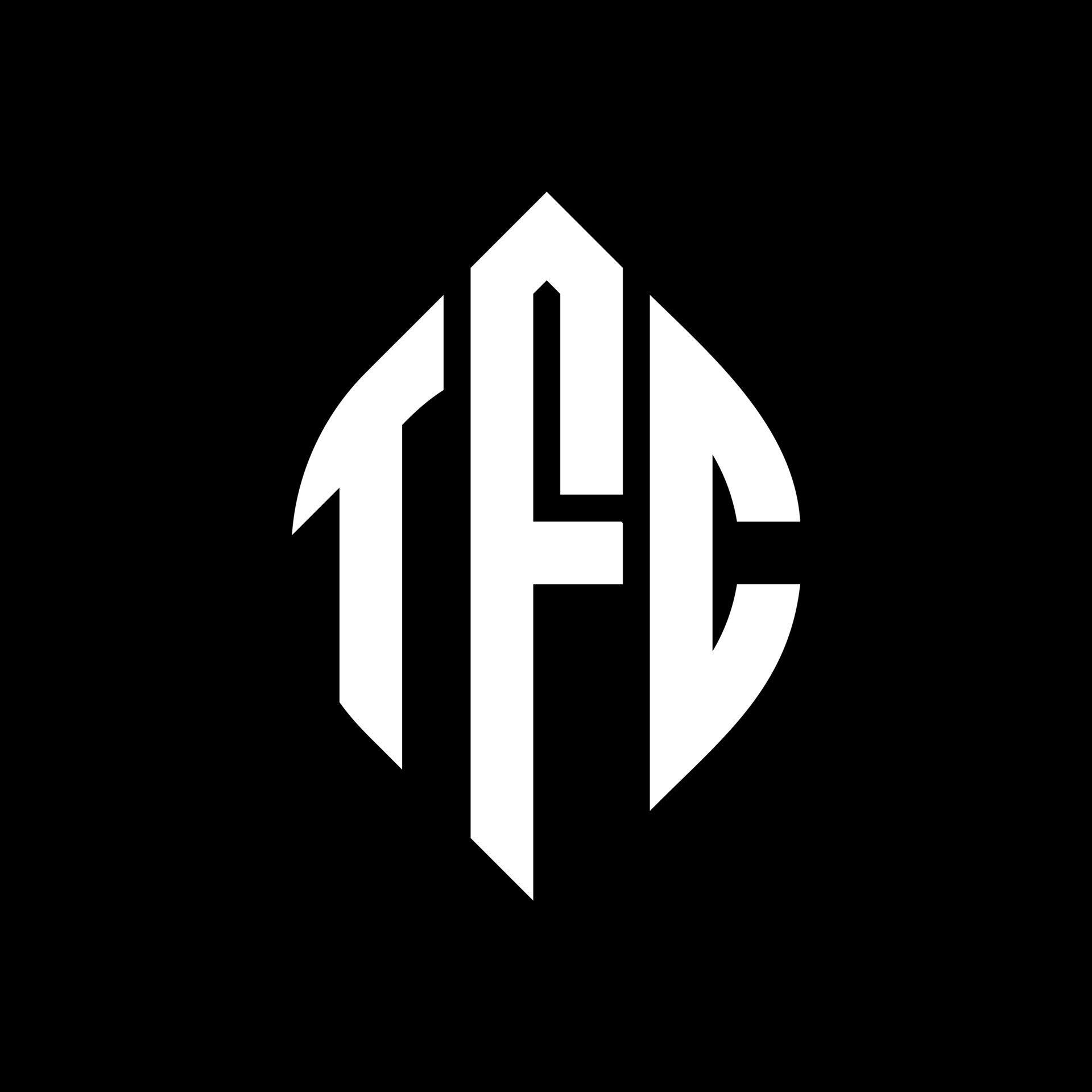 Tfc Circle Letter Logo Design With Circle And Ellipse Shape Tfc Ellipse Letters With