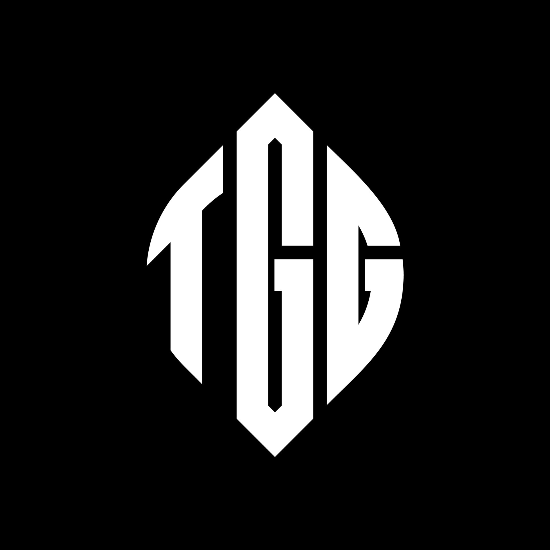 diseño de logotipo de letra de círculo tgg con forma de círculo y ...