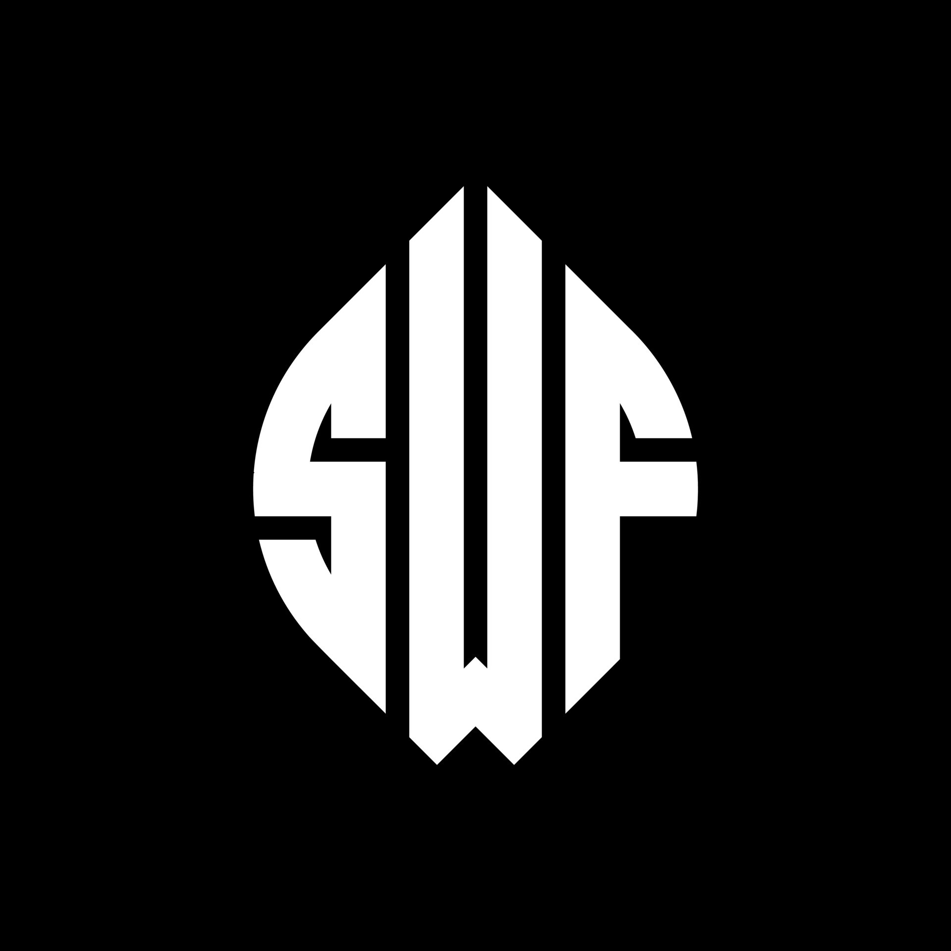 diseño de logotipo de letra de círculo swf con forma de círculo y ...