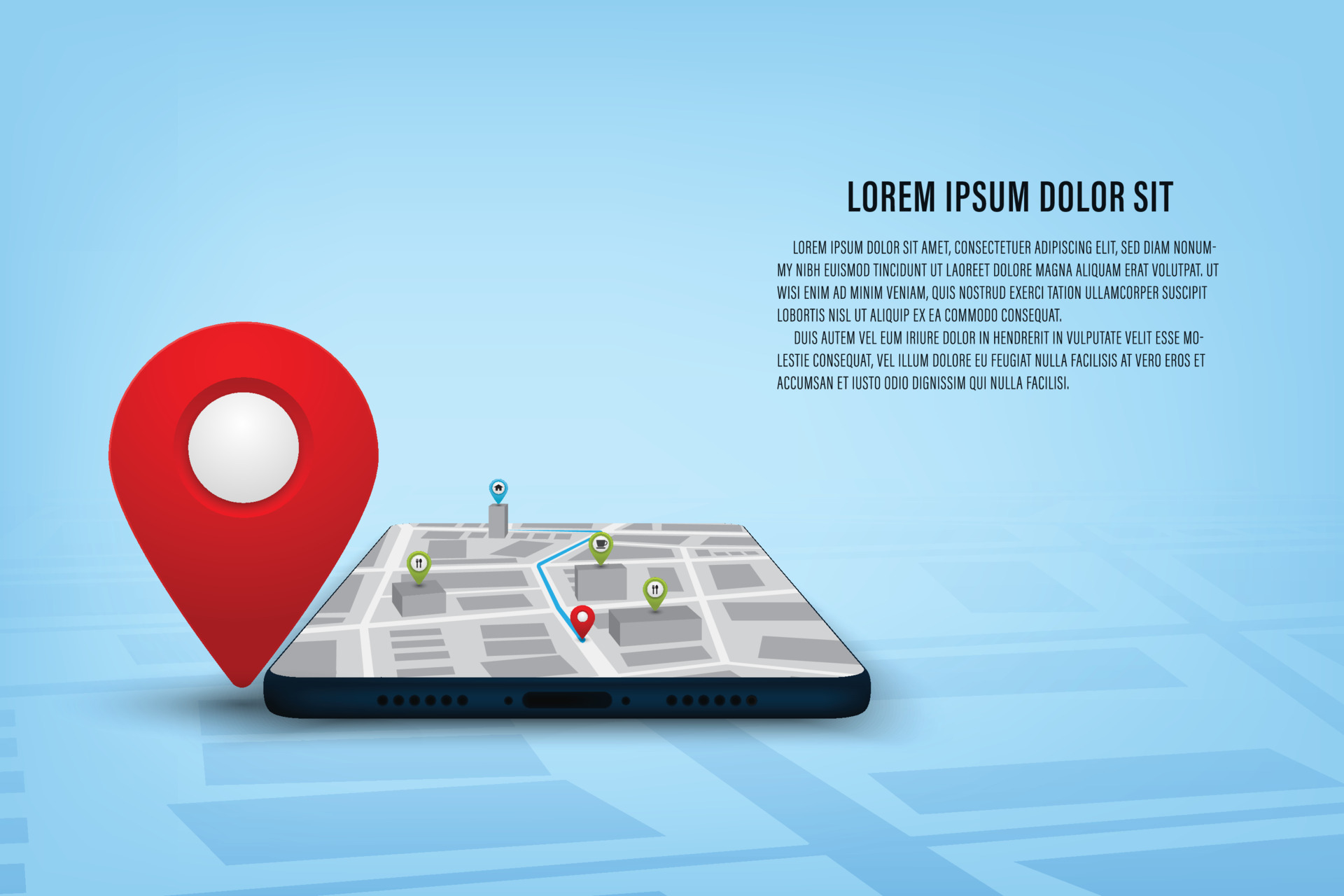 Vector Gps Mobile Application Concept Navigation With Smartphone