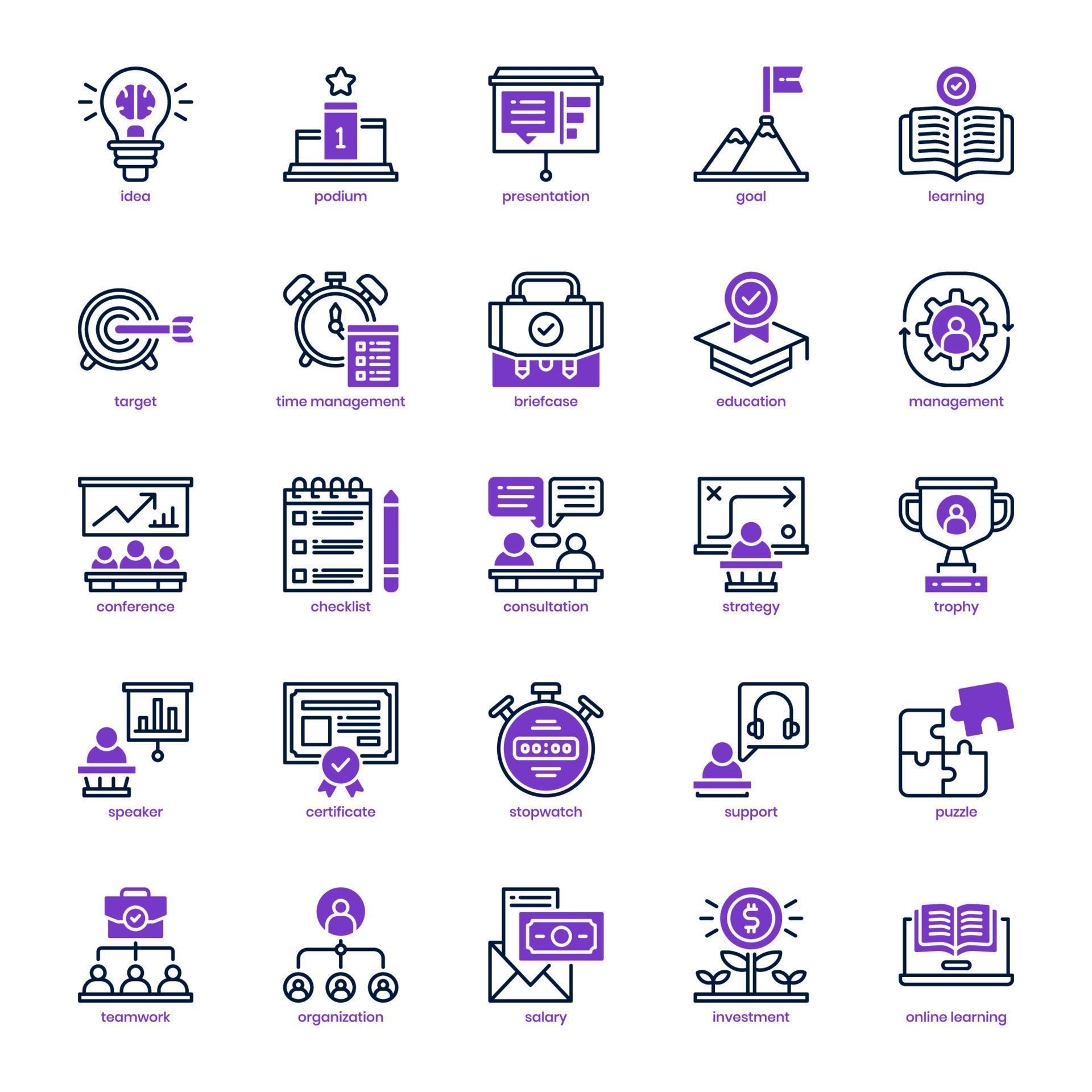 Business Training icon pack for your website design, logo, app, UI ...