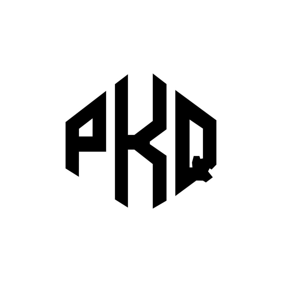 PKQ letter logo design with polygon shape. PKQ polygon and cube shape logo design. PKQ hexagon ...