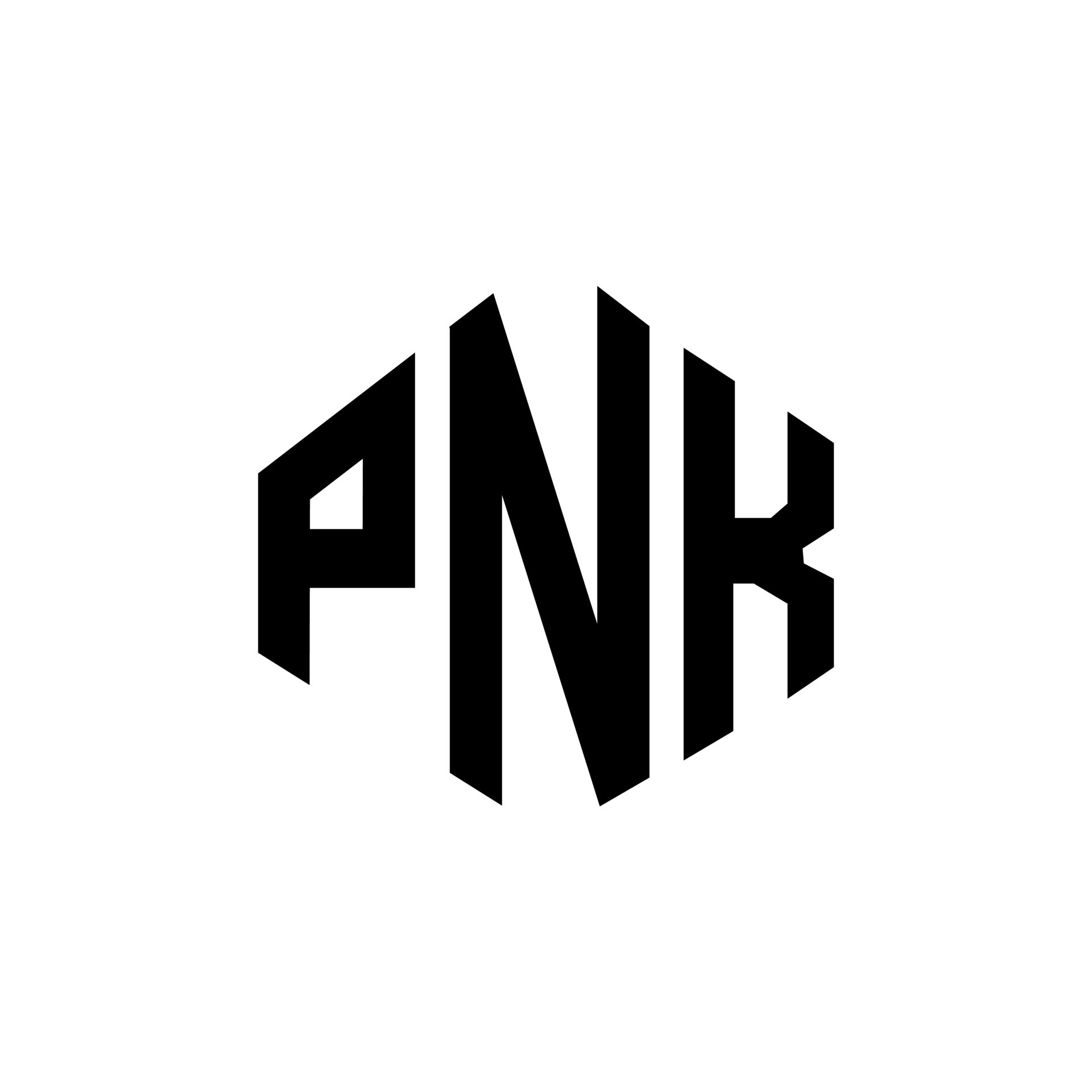 Pnk Letter Logo Design With Polygon Shape Pnk Polygon And Cube Shape Logo Design Pnk Hexagon
