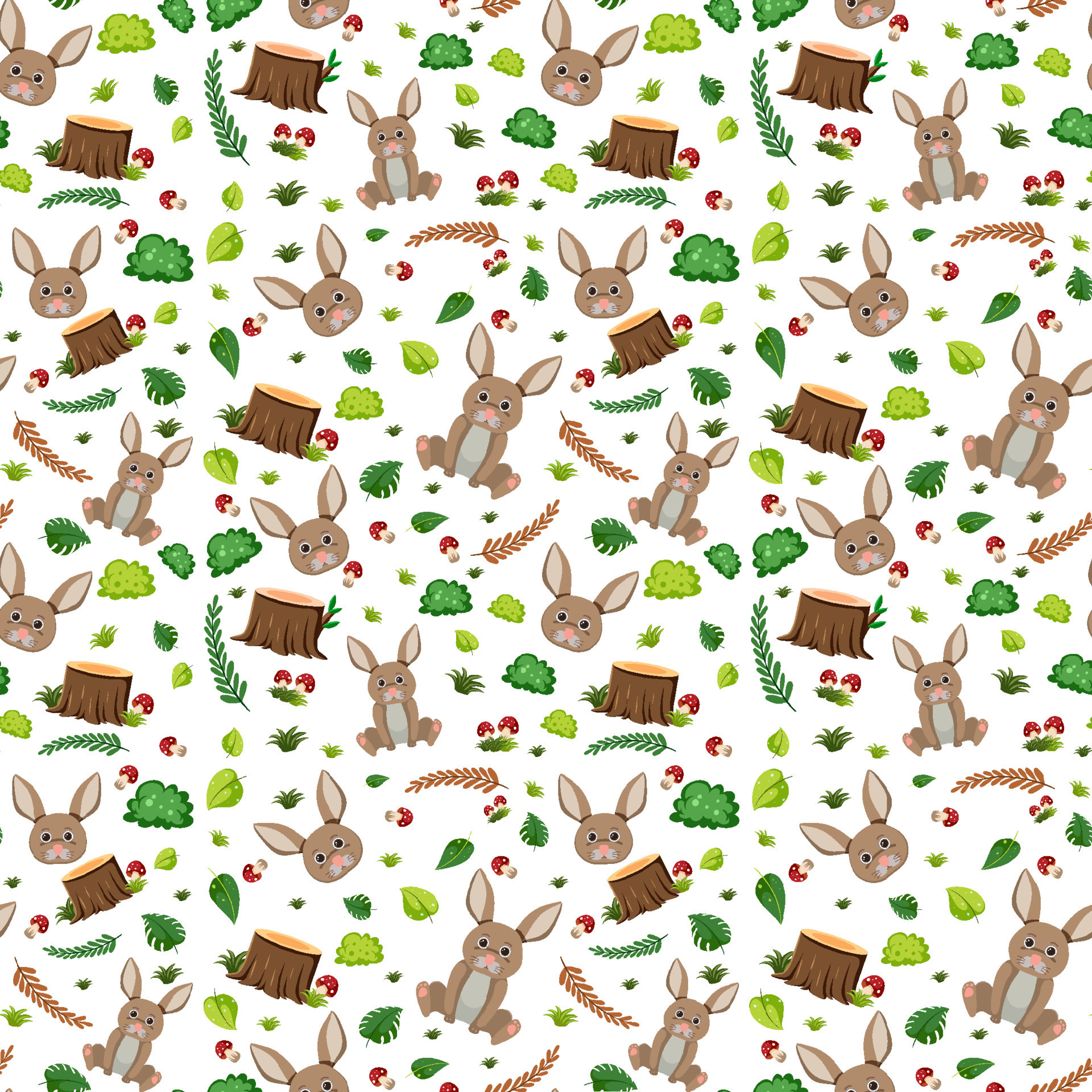 Cute rabbit seamless pattern 9202646 Vector Art at Vecteezy