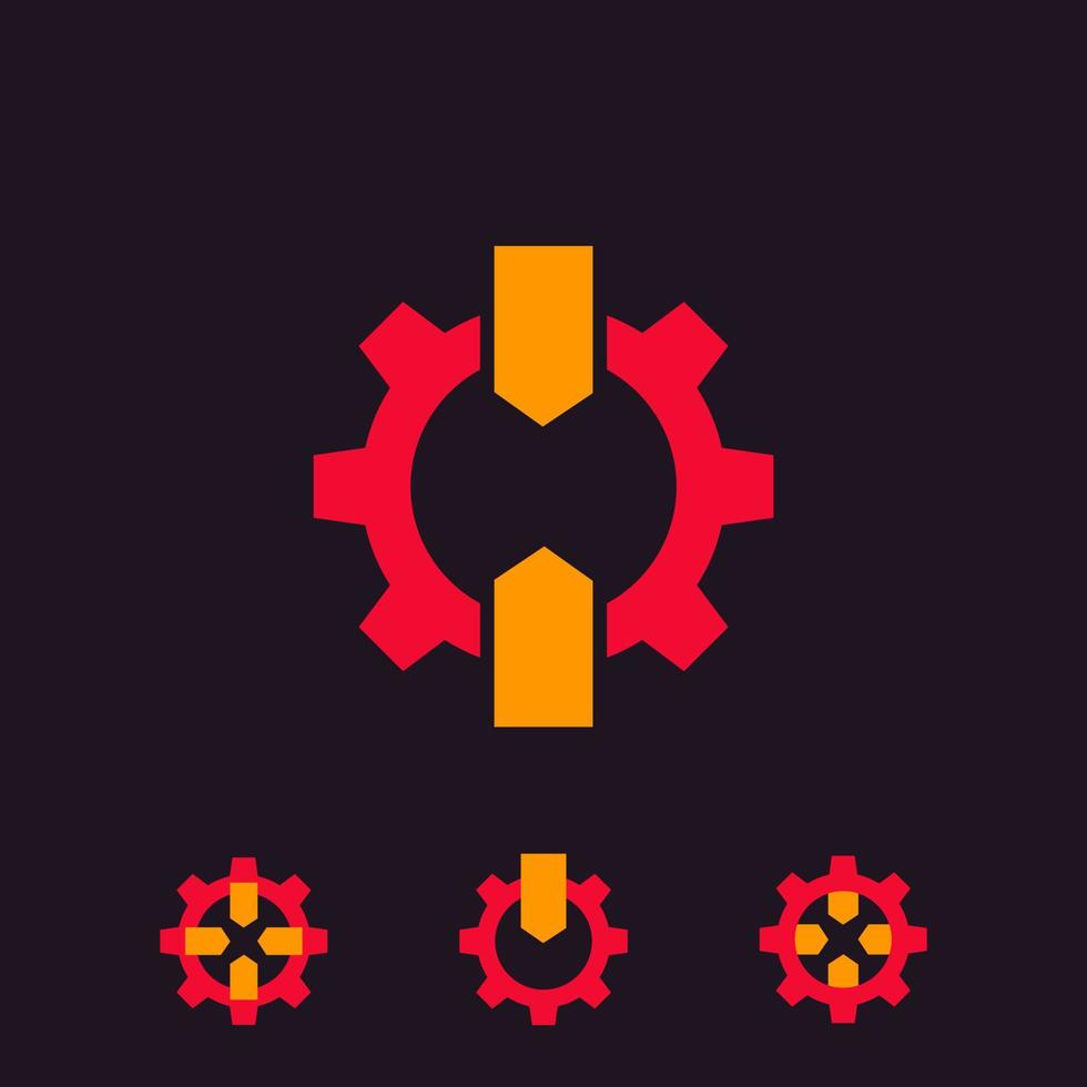 Integration icons with gears 9206667 Vector Art at Vecteezy