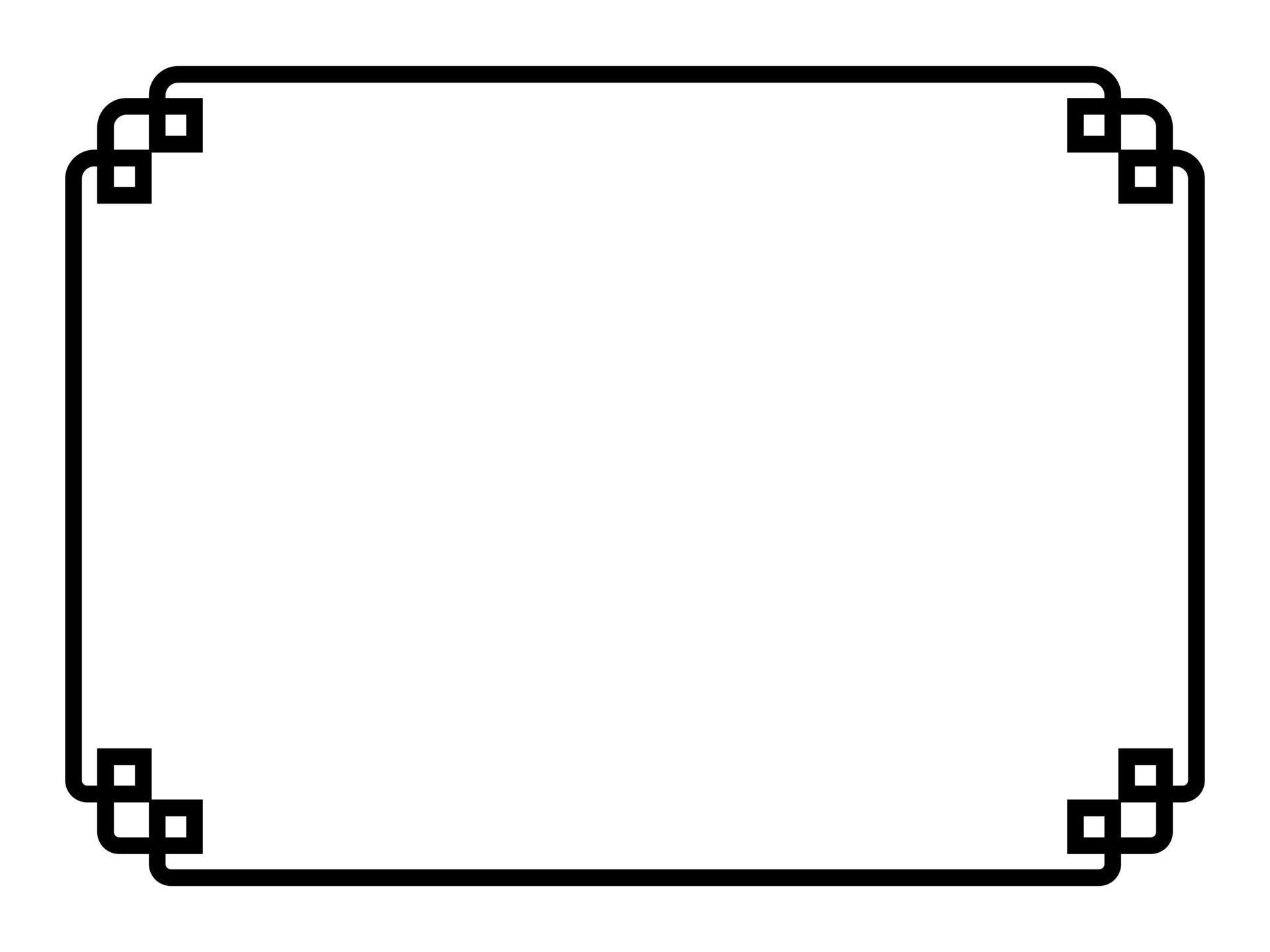 decorative simple frame rectangle vector 9210378 Vector Art at Vecteezy