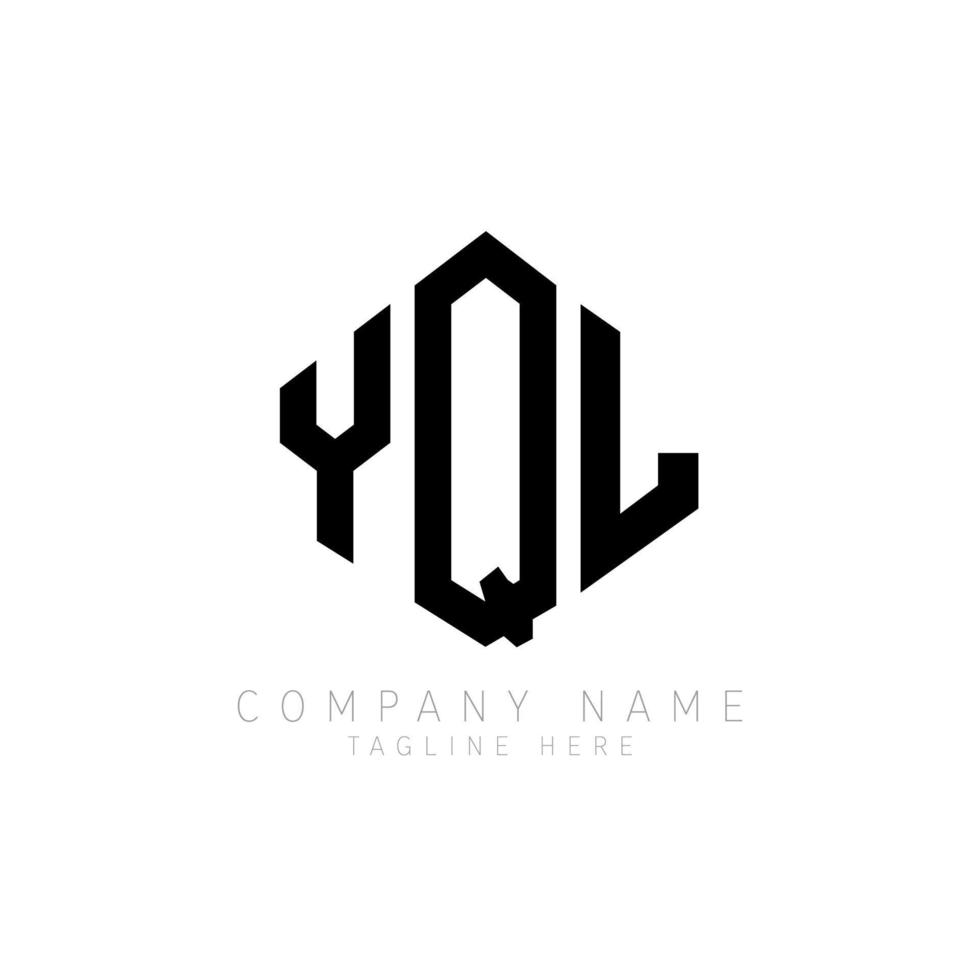 YQL letter logo design with polygon shape. YQL polygon and cube shape logo design. YQL hexagon ...