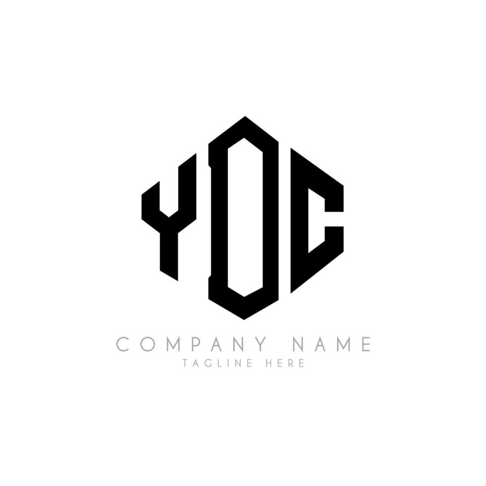 YDC letter logo design with polygon shape. YDC polygon and cube shape logo design. YDC hexagon ...