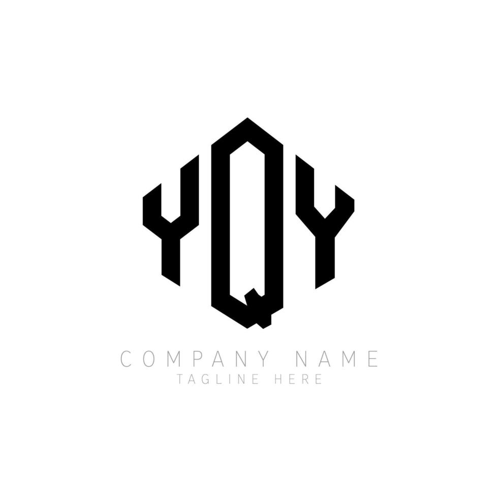 YQY letter logo design with polygon shape. YQY polygon and cube shape logo design. YQY hexagon ...
