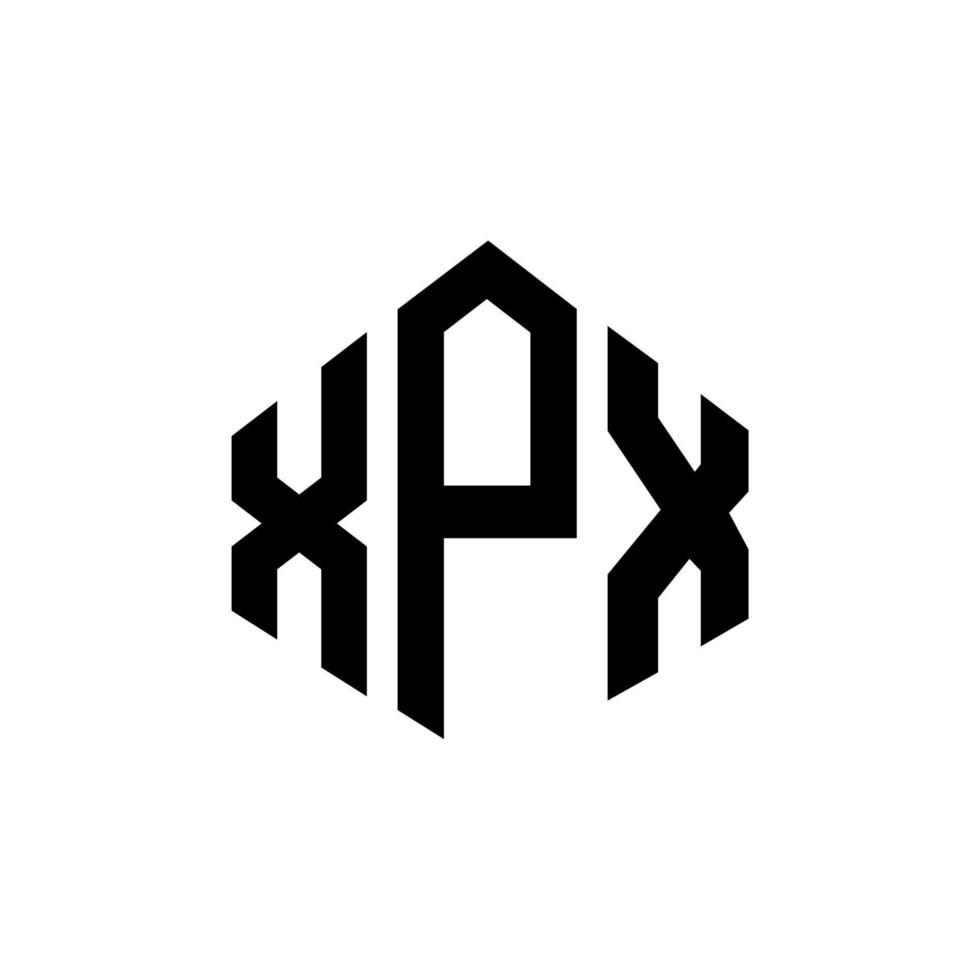 XPX letter logo design with polygon shape. XPX polygon and cube shape logo design. XPX hexagon ...