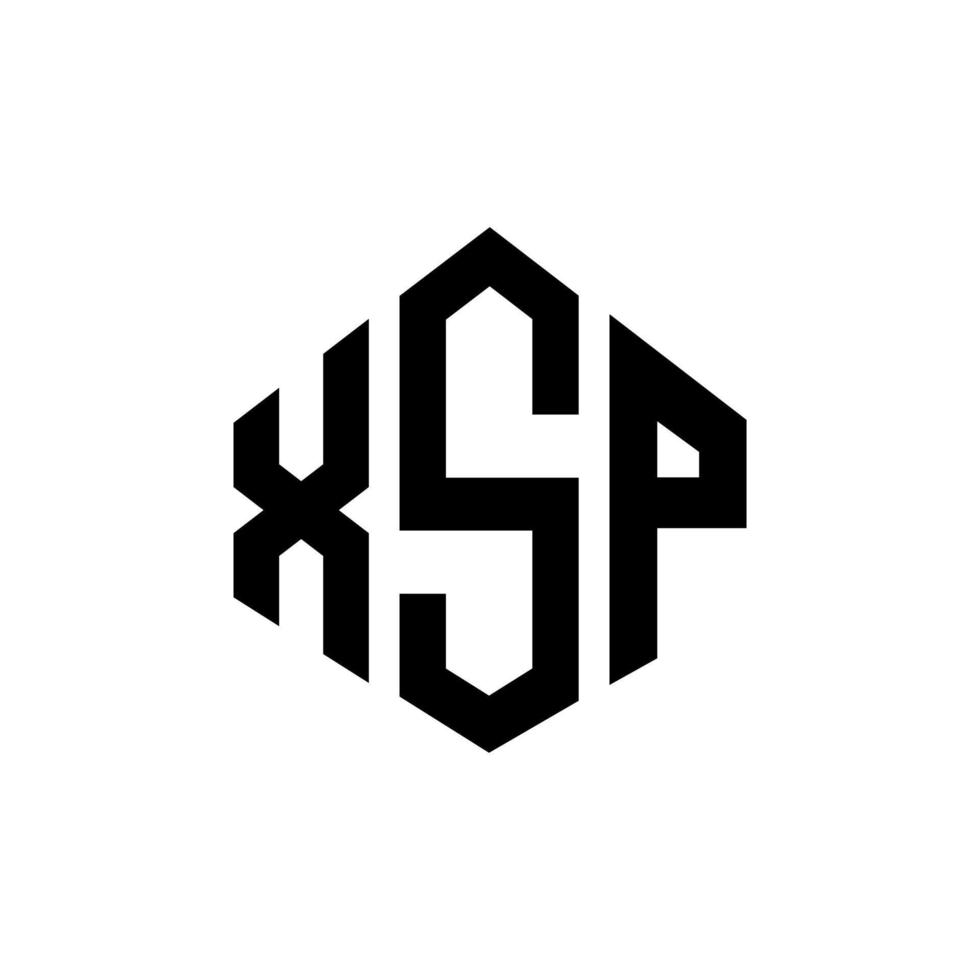 diseño de logotipo de letra xsp con forma de polígono. diseño de logotipo en forma de cubo y ...