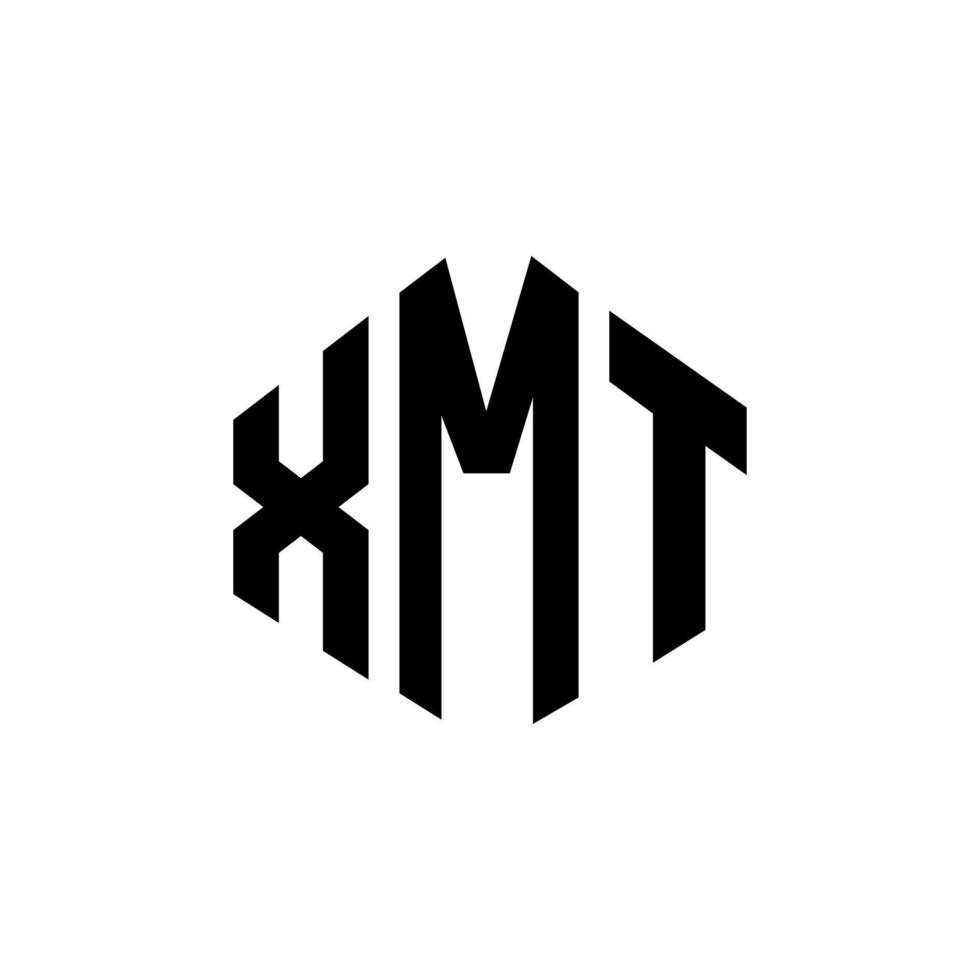 XMT letter logo design with polygon shape. XMT polygon and cube shape logo design. XMT hexagon ...