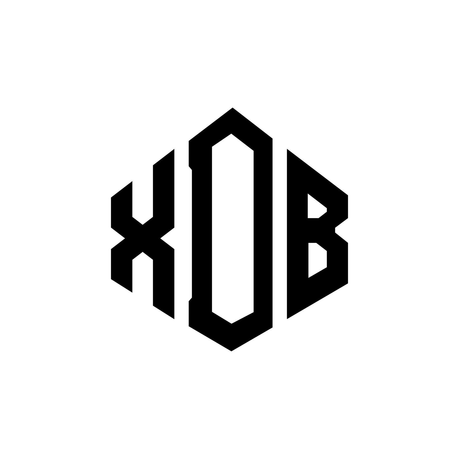 Xdb Letter Logo Design With Polygon Shape Xdb Polygon And Cube Shape Logo Design Xdb Hexagon