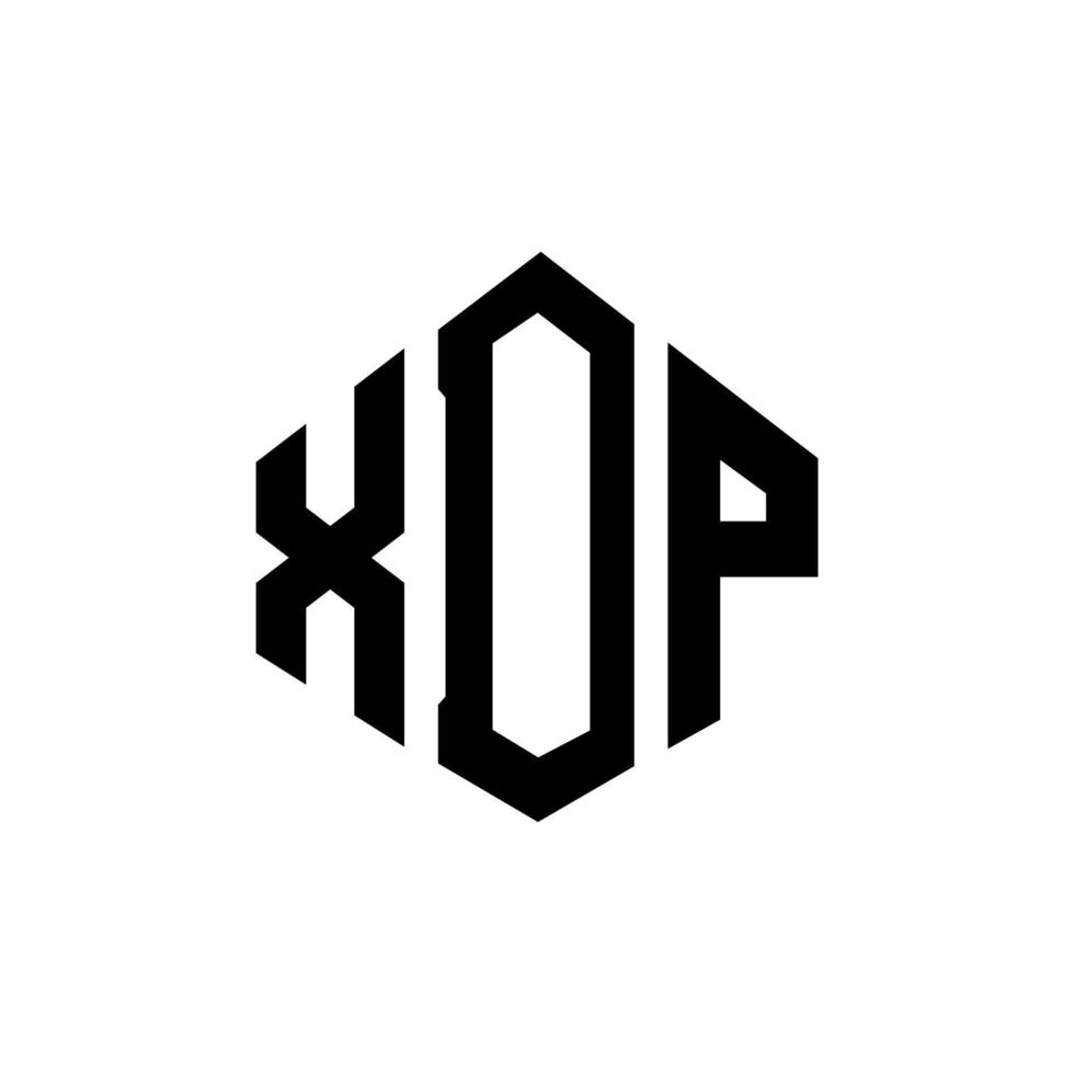 diseño de logotipo de letra xdp con forma de polígono. Diseño de ...