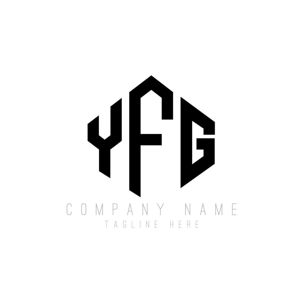 diseño de logotipo de letra yfg con forma de polígono. yfg polígono y diseño de logotipo en ...