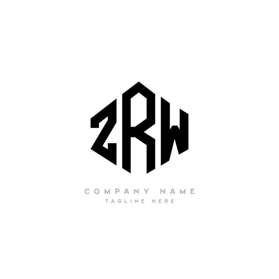 ZRW letter logo design with polygon shape. ZRW polygon and cube shape logo design. ZRW hexagon ...